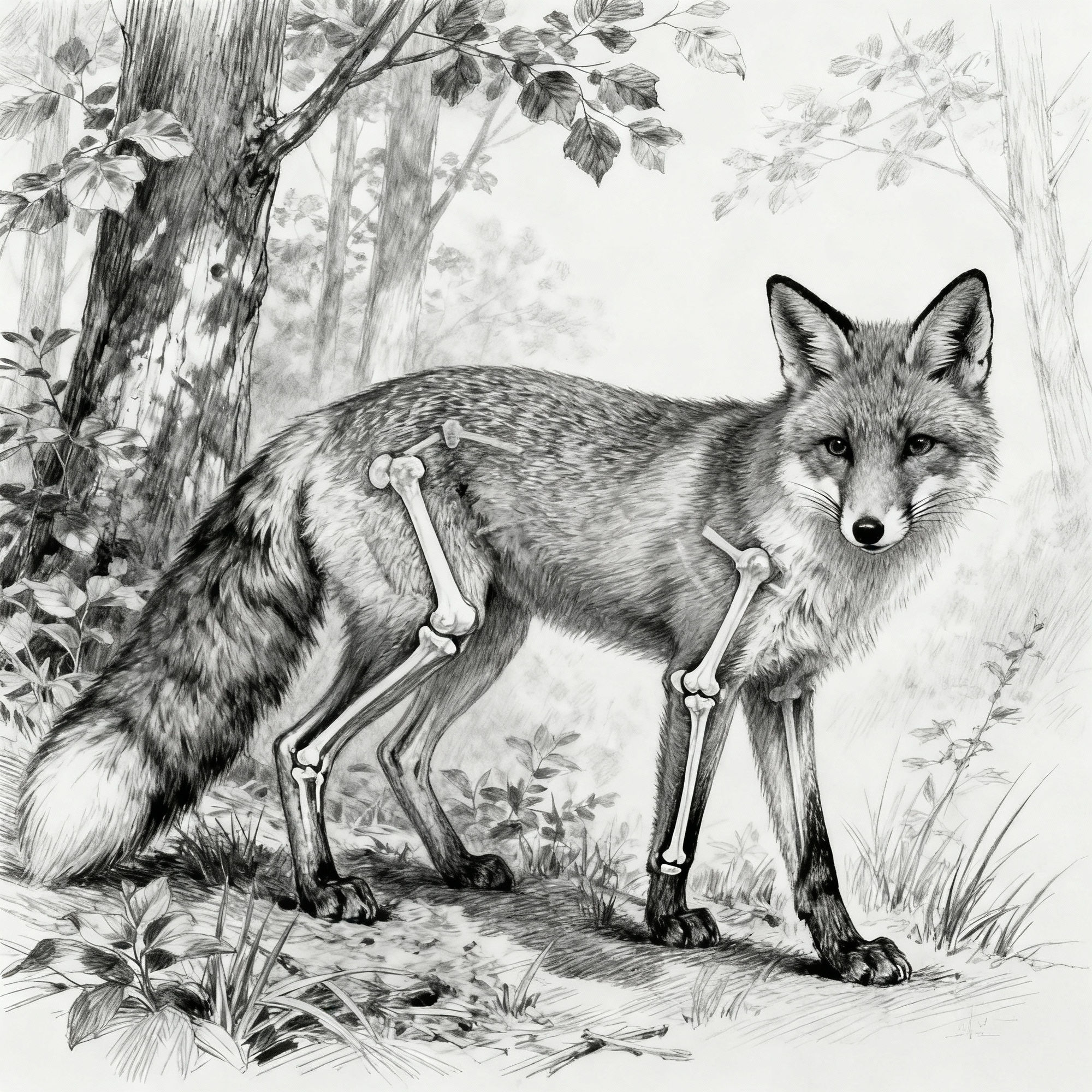 Fox Drawing Reference - AI Art Generator