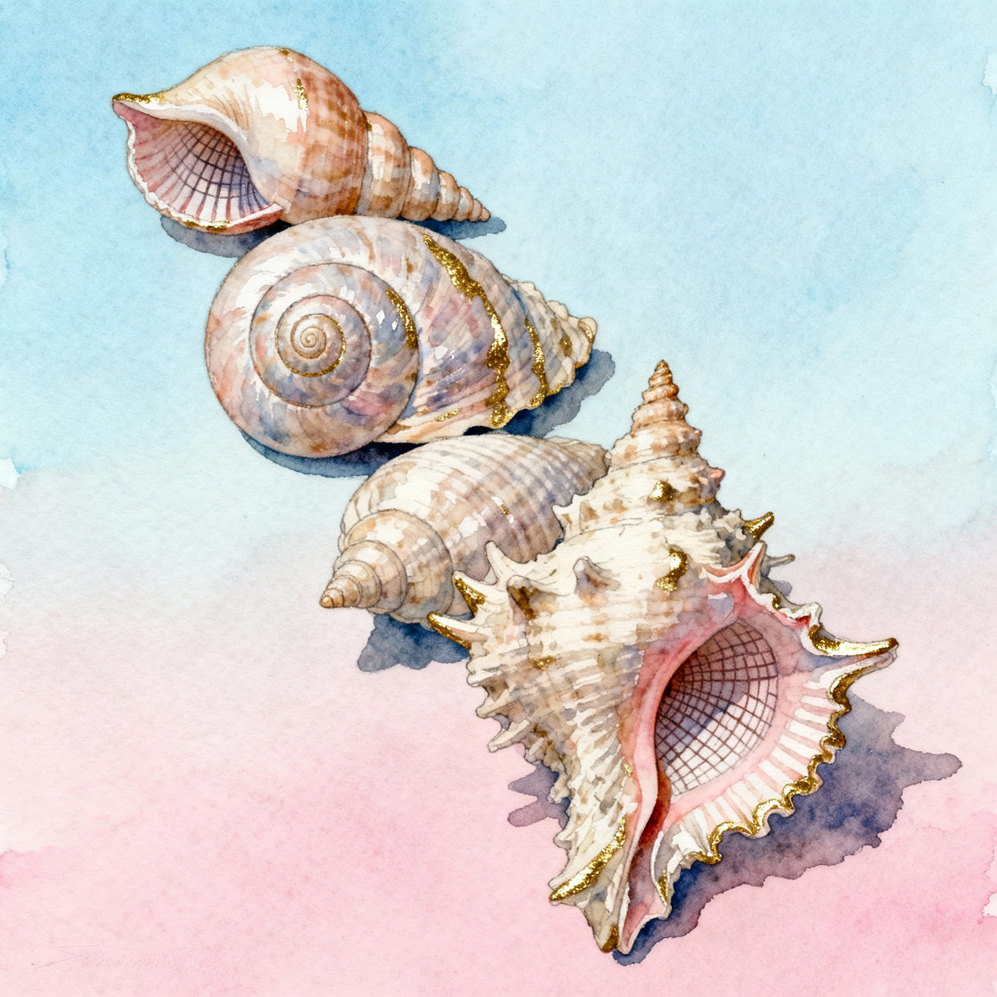 Easy Seashell Drawing - AI Art Gallery
