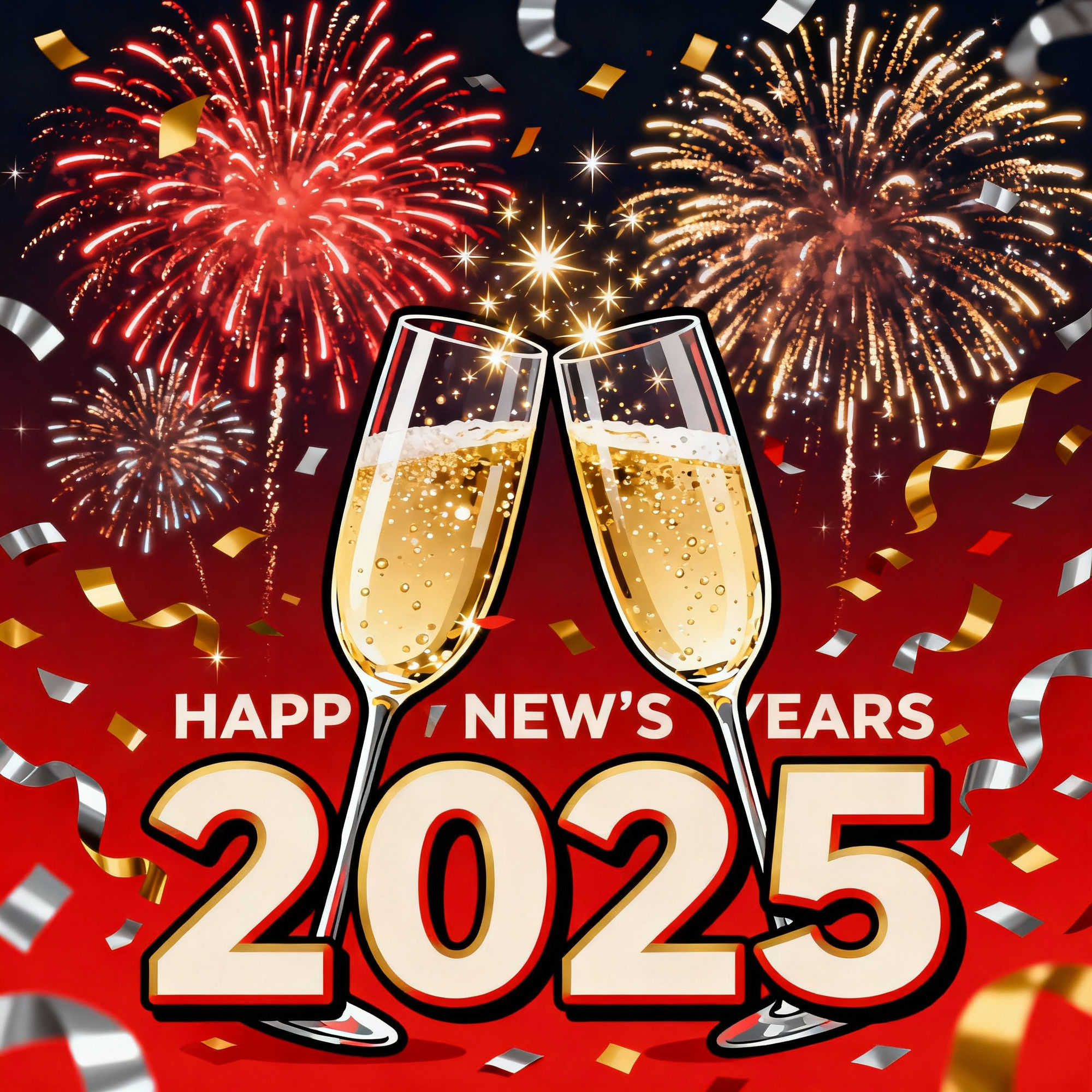 New Year's Clip Art 2025 - Create Festive Graphics With AI