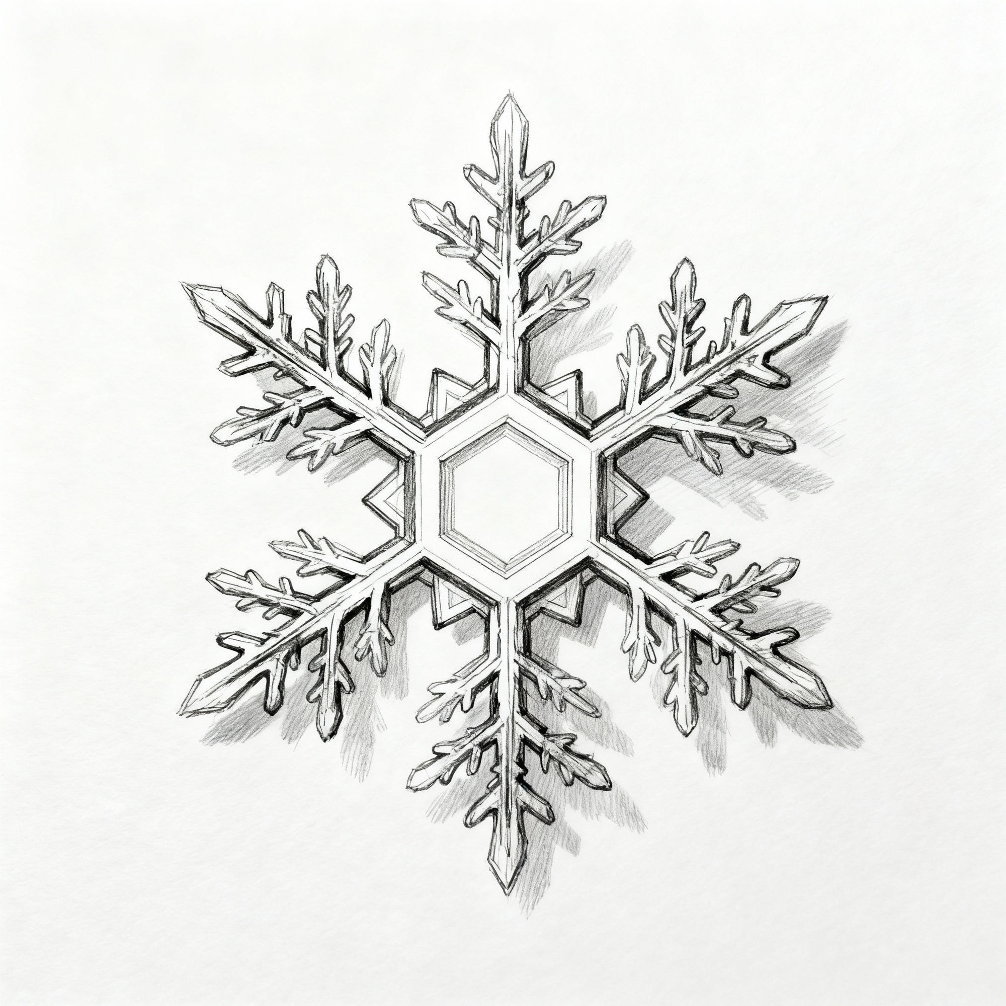 Snowflake Simple Drawings - Create Yours With AI