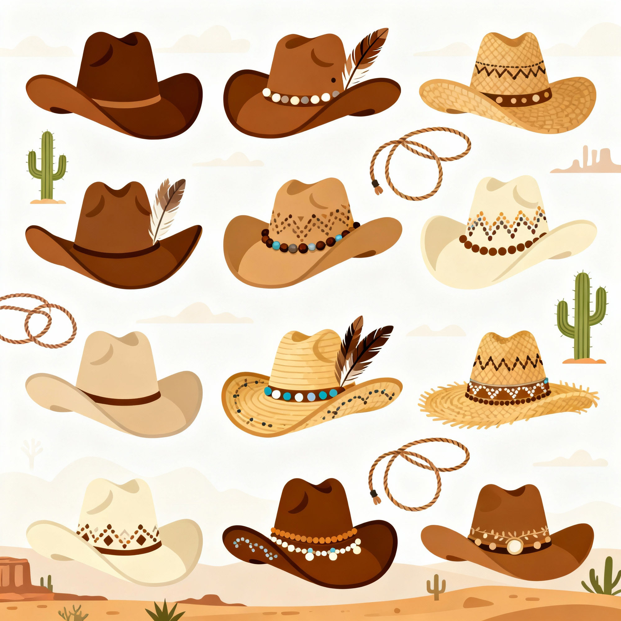 Cowboy Hat Clip Art - AI Generated Graphics & Designs