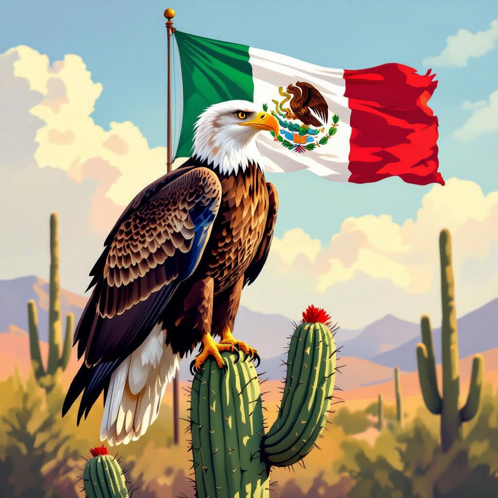 Mexican Flag Wallpapers - Bandera De Mexico AI Art