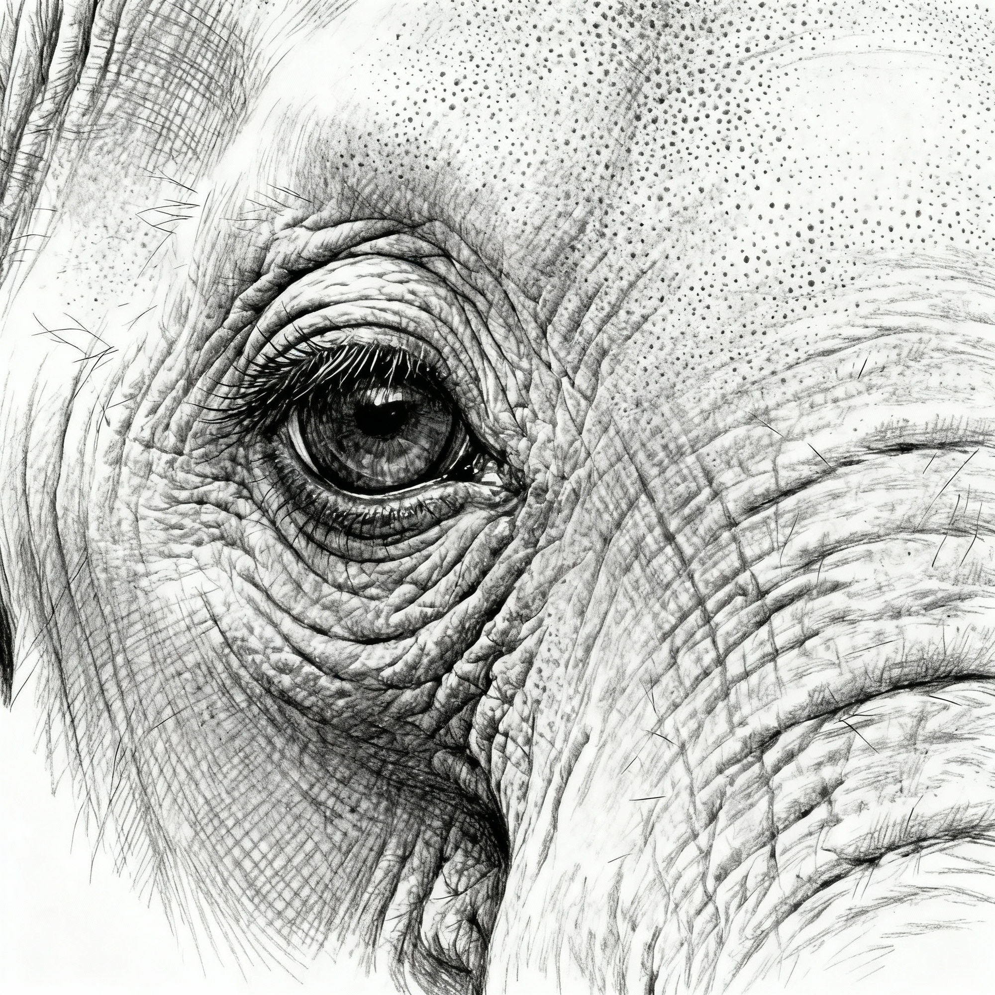 Elephant Face Drawings - Create Unique Art With AI