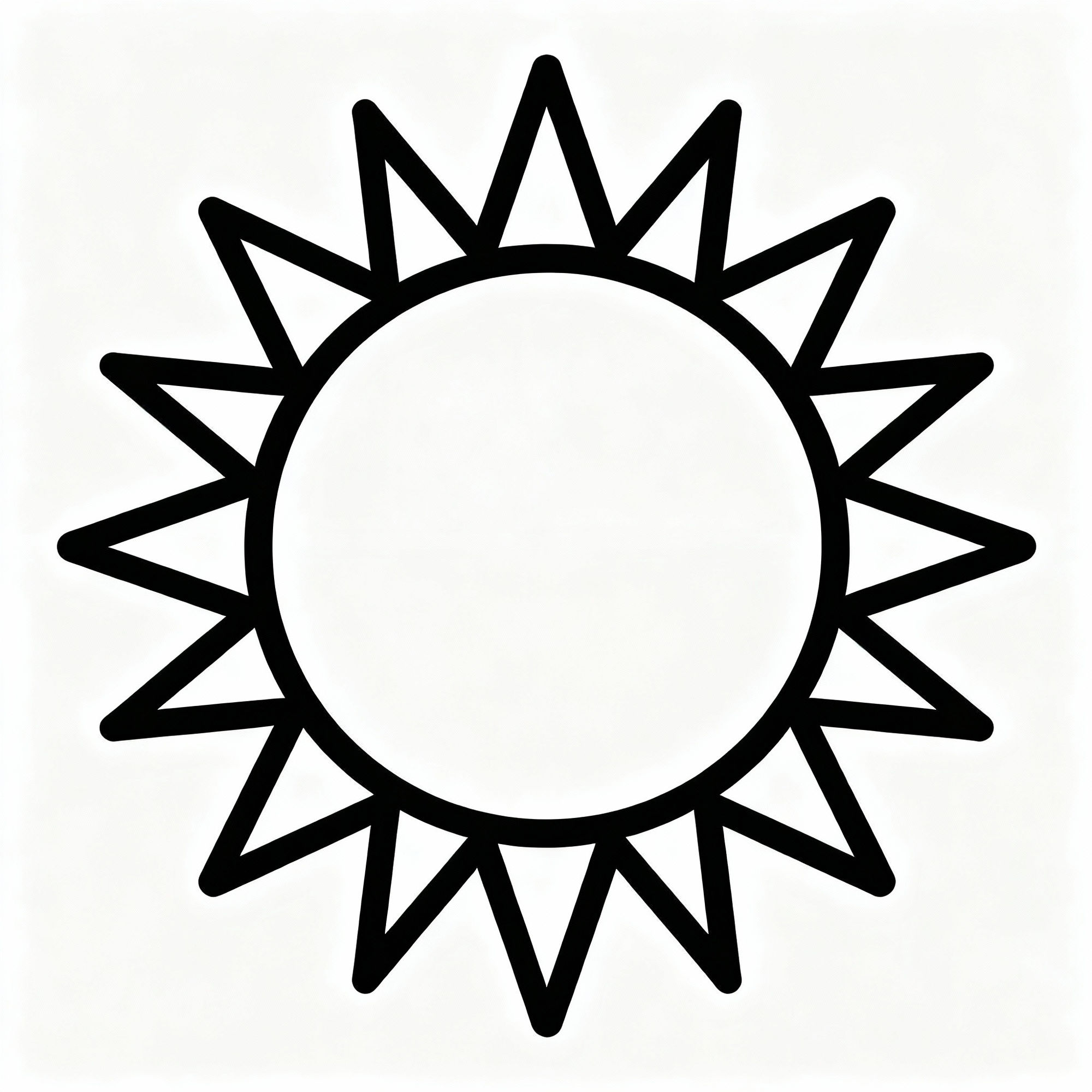 Sun Clip Art Black And White - AI Generated Graphics