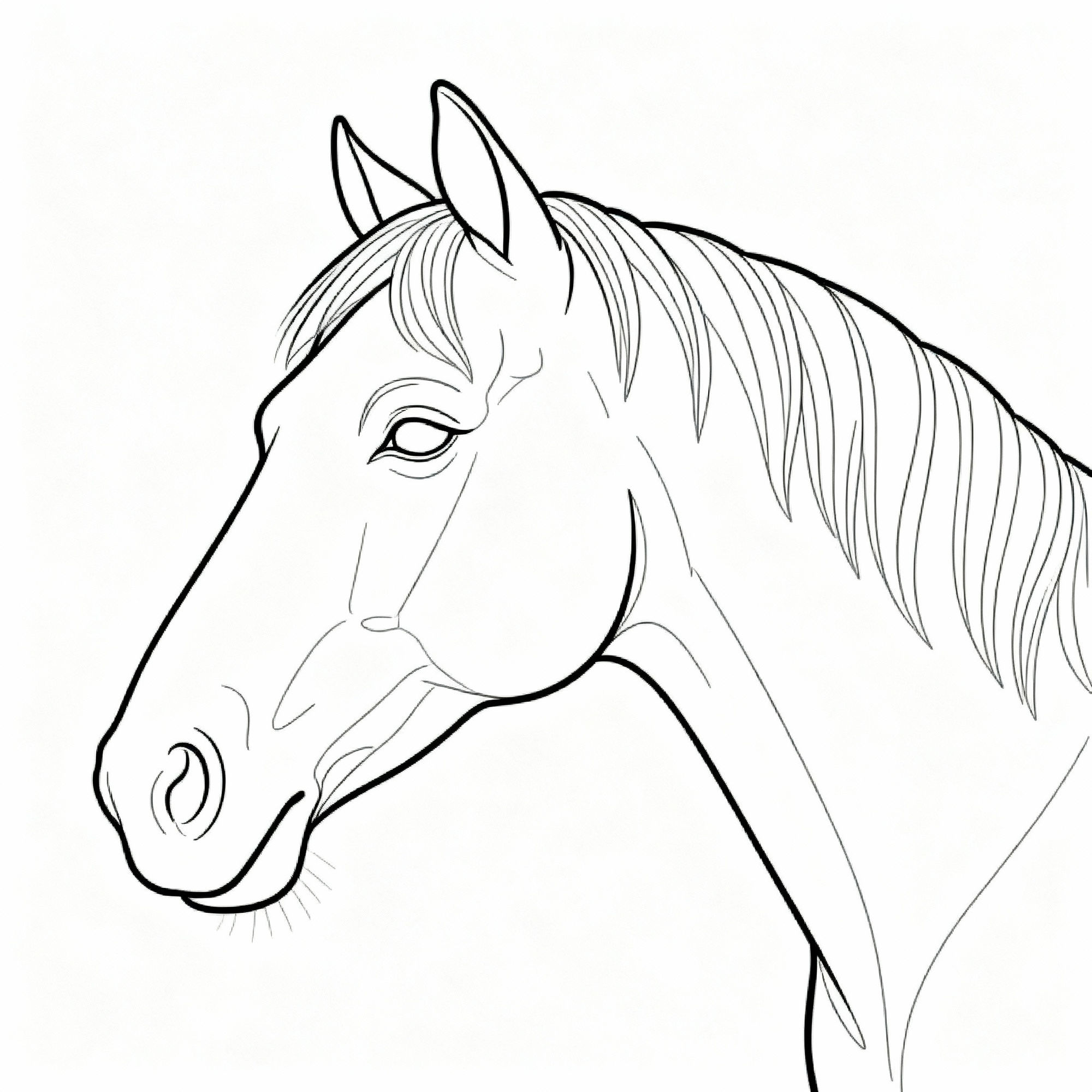 Easy Horse Head Drawing - AI Art Generator | Nightcafe