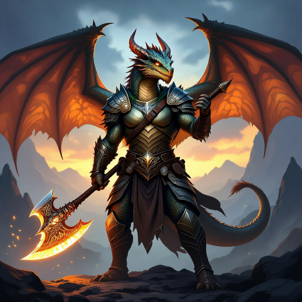 Dragonborn Art - AI Generated & Customizable
