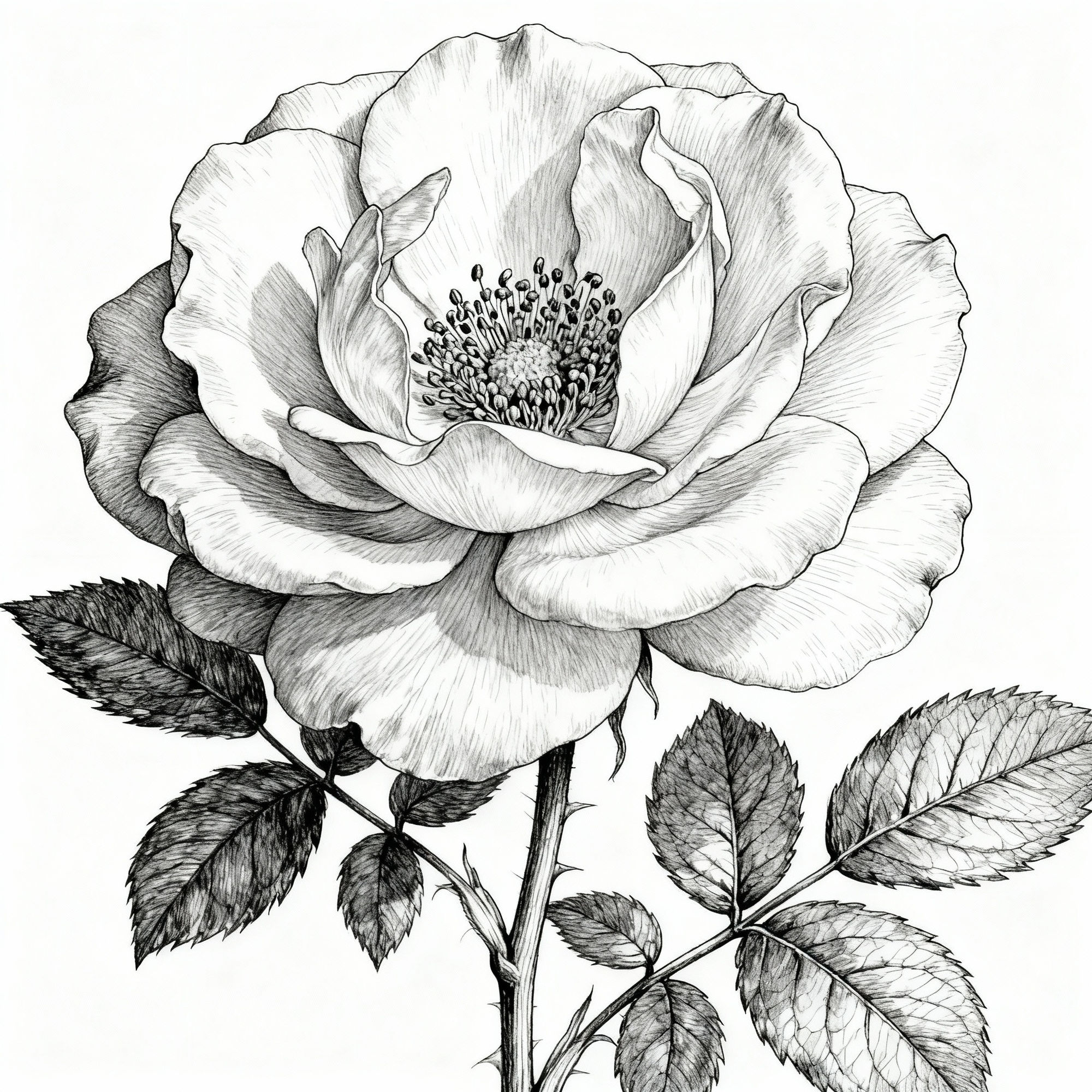 Flower Pen Drawing Art - Create Your Own