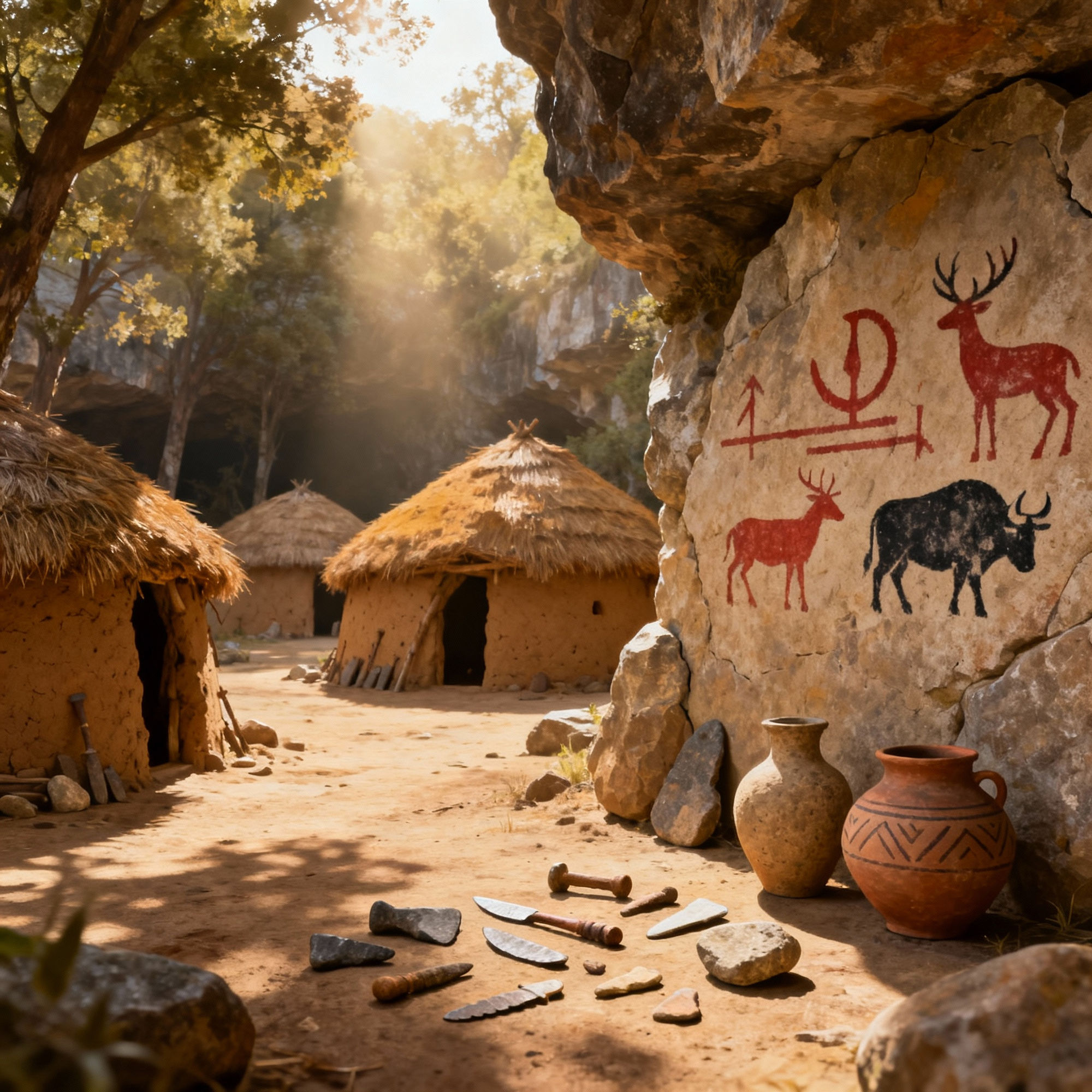 Neolithic Age Drawings - AI Generated Art