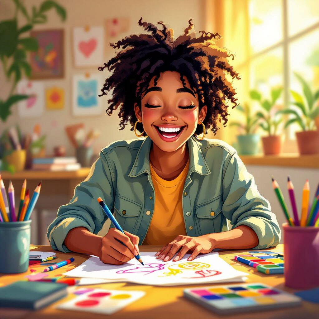 Happy Person Drawing - Create Joyful AI Art