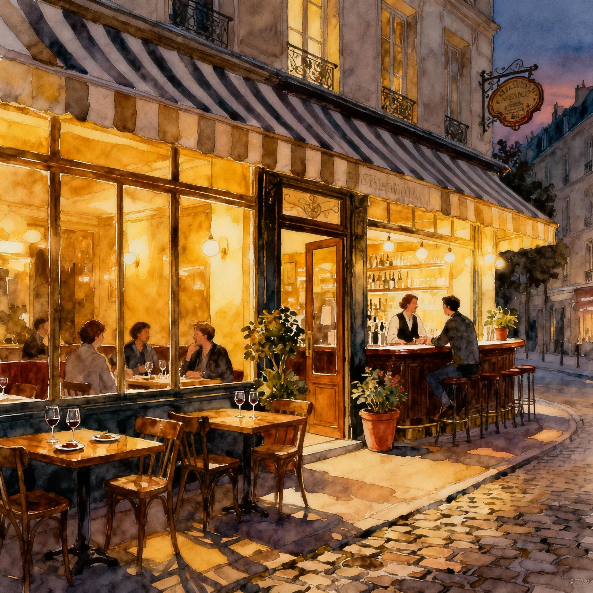 Restaurant Drawings - AI Art Gallery