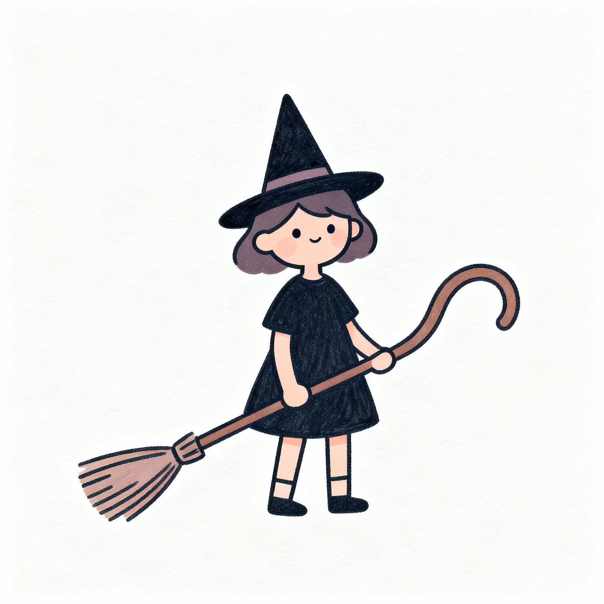 Easy Witch Drawing - Simple AI Art