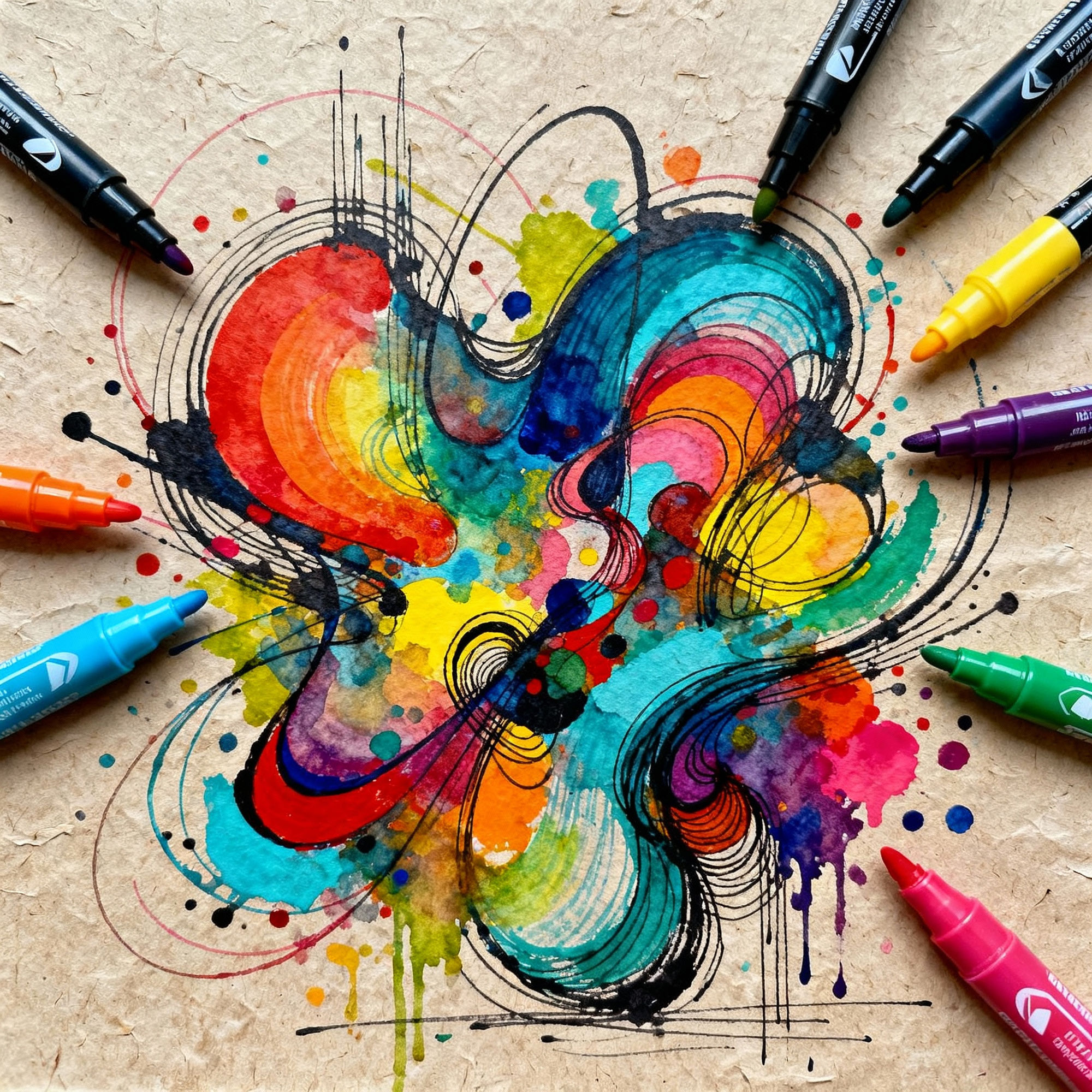 Drawing Markers - AI Art Gallery