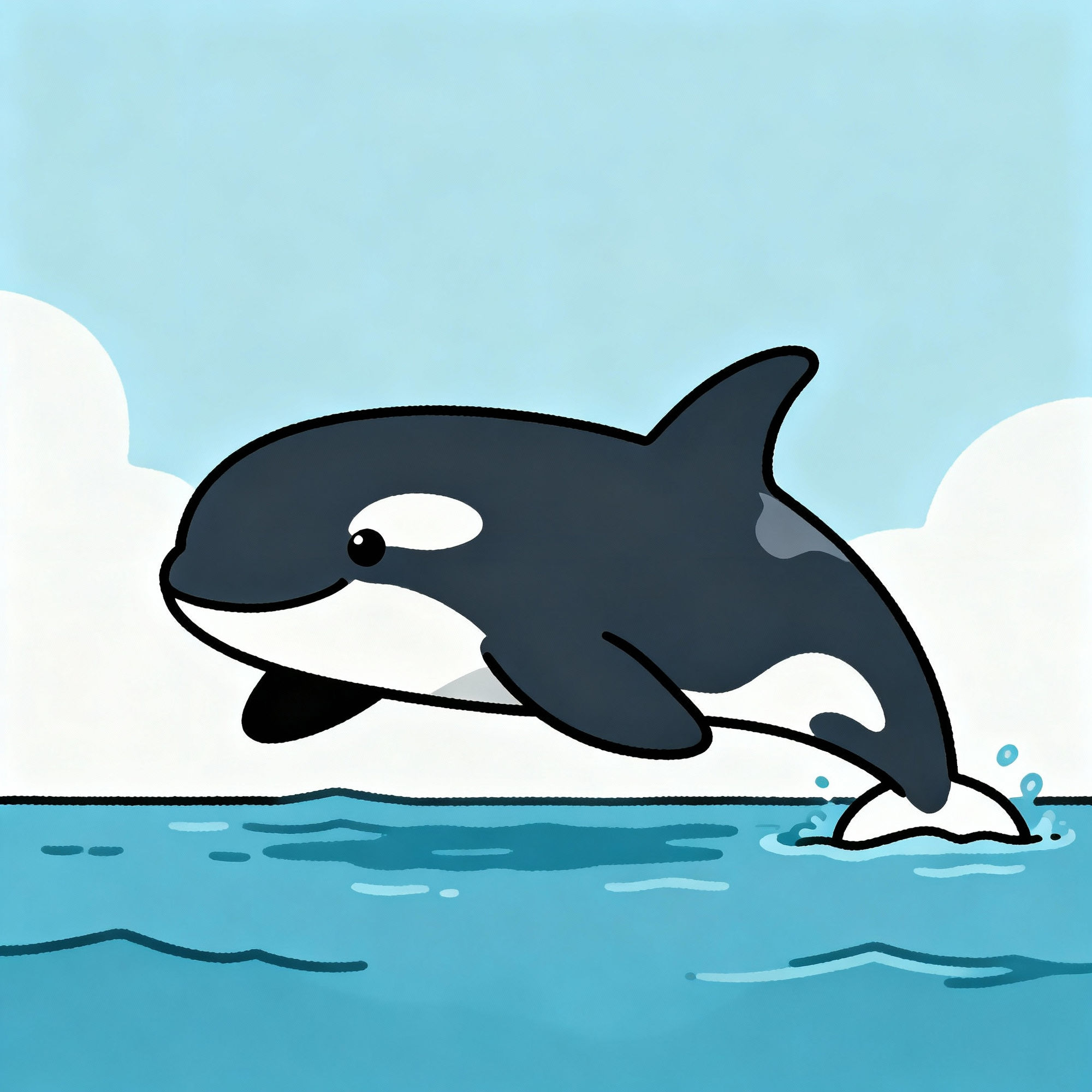 Easy Orca Drawing - Simple Orca Art Made With AI