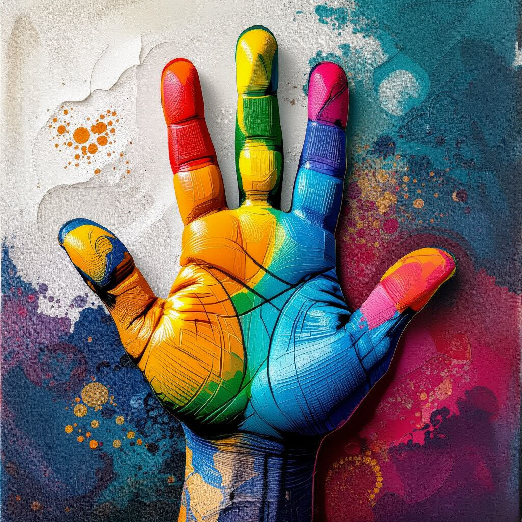 Hand Print Art - AI Generated Designs