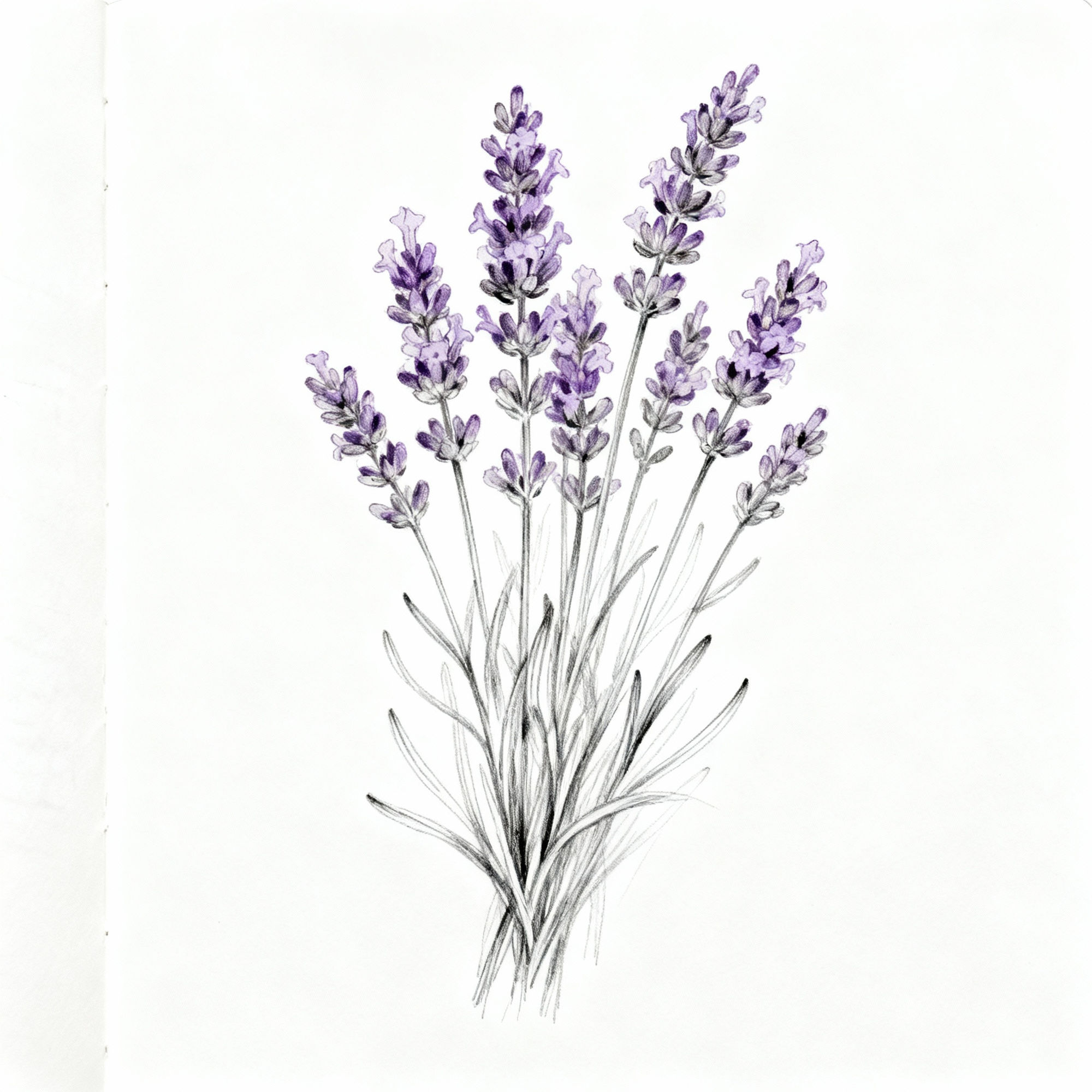 Lavender Plant Drawings - AI Art Gallery | Nightcafe
