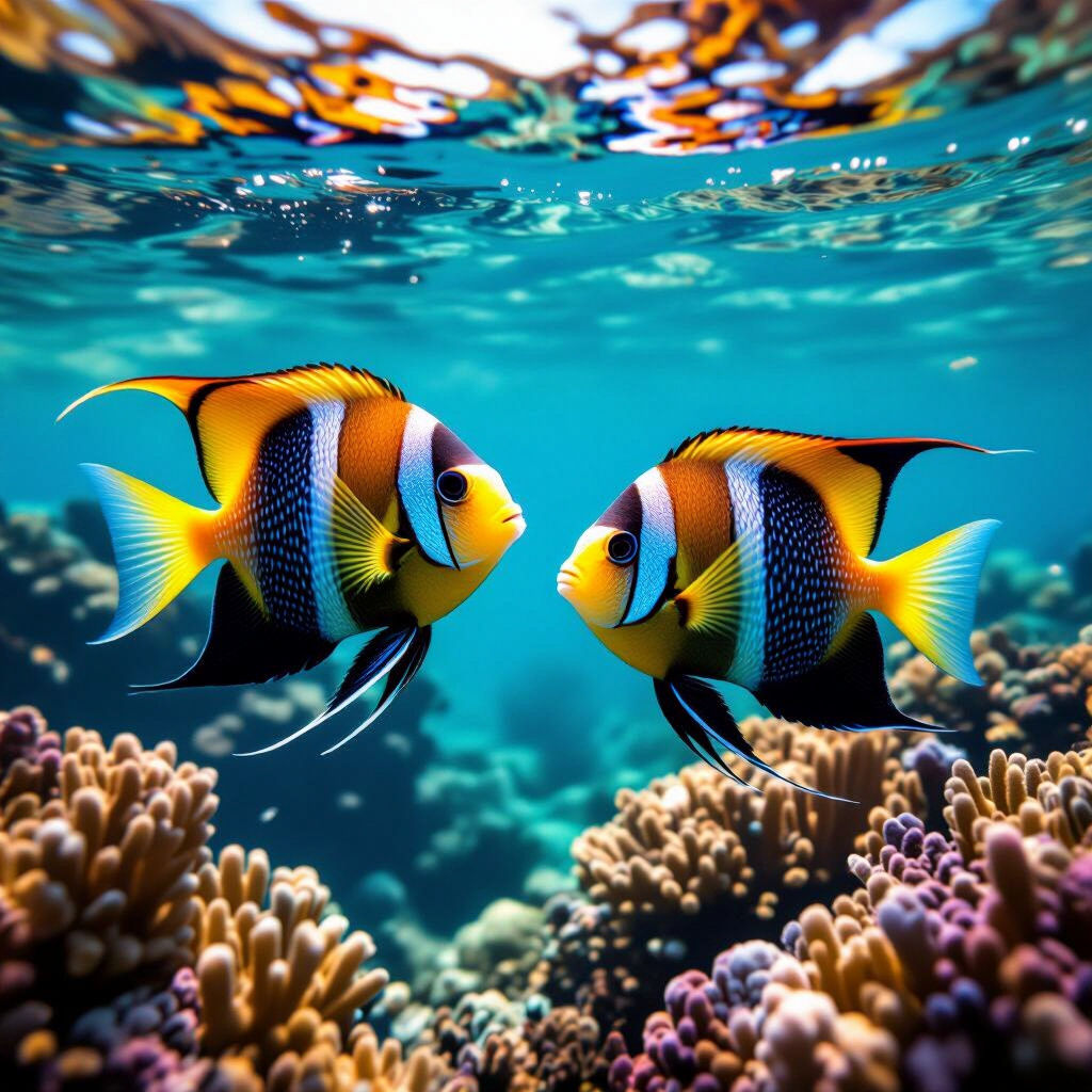 Pictures Of Male And Female Angelfish - AI Generated Art