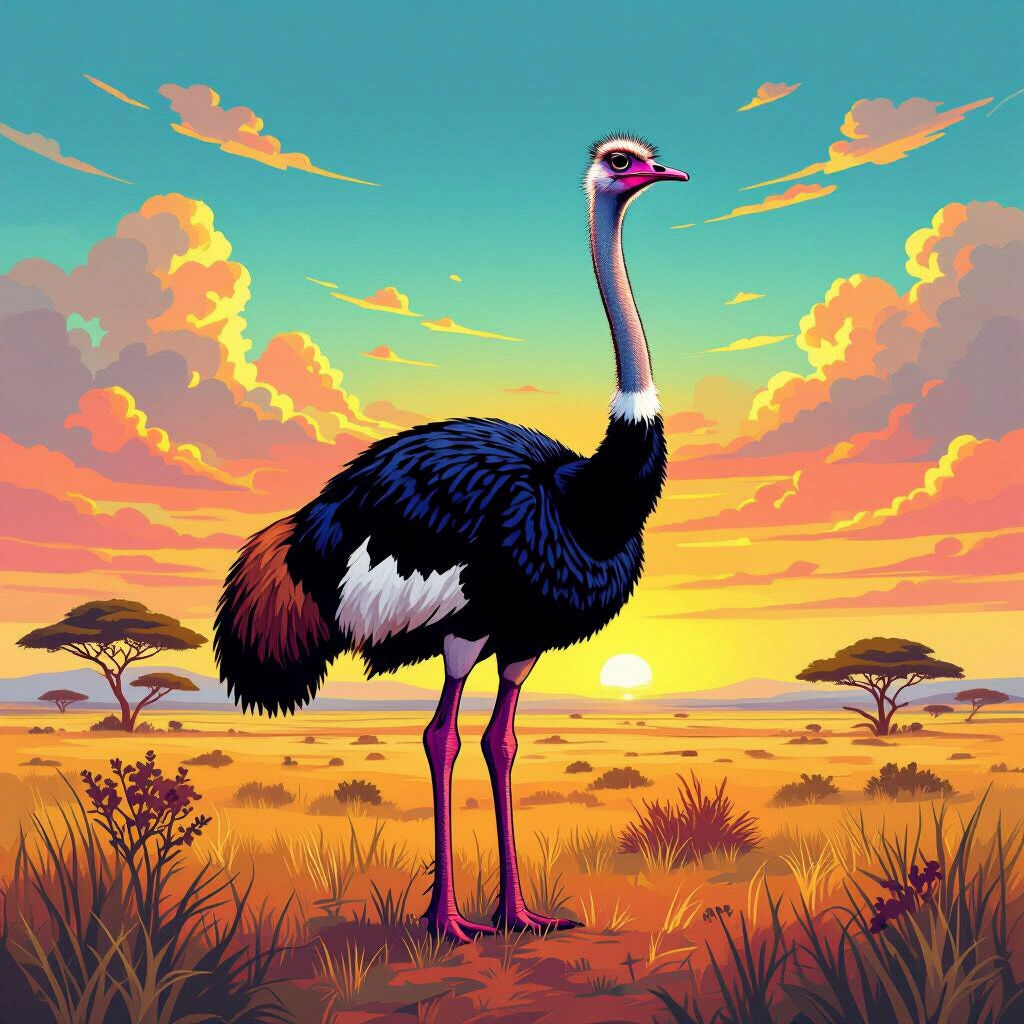 Pictures Of Ostriches - Create Your Own AI Art