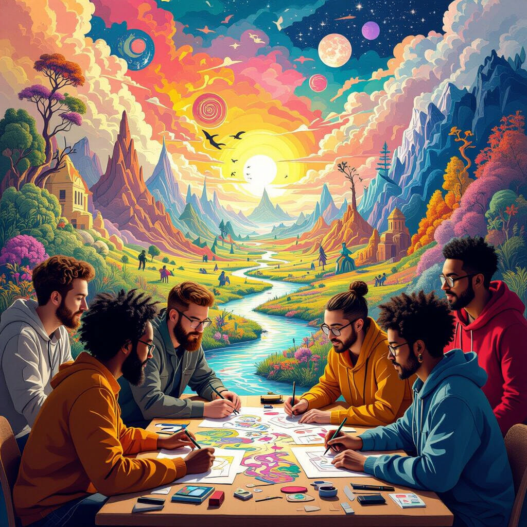 AI Humans Drawing Art - Create Stunning Art With Nightcafe