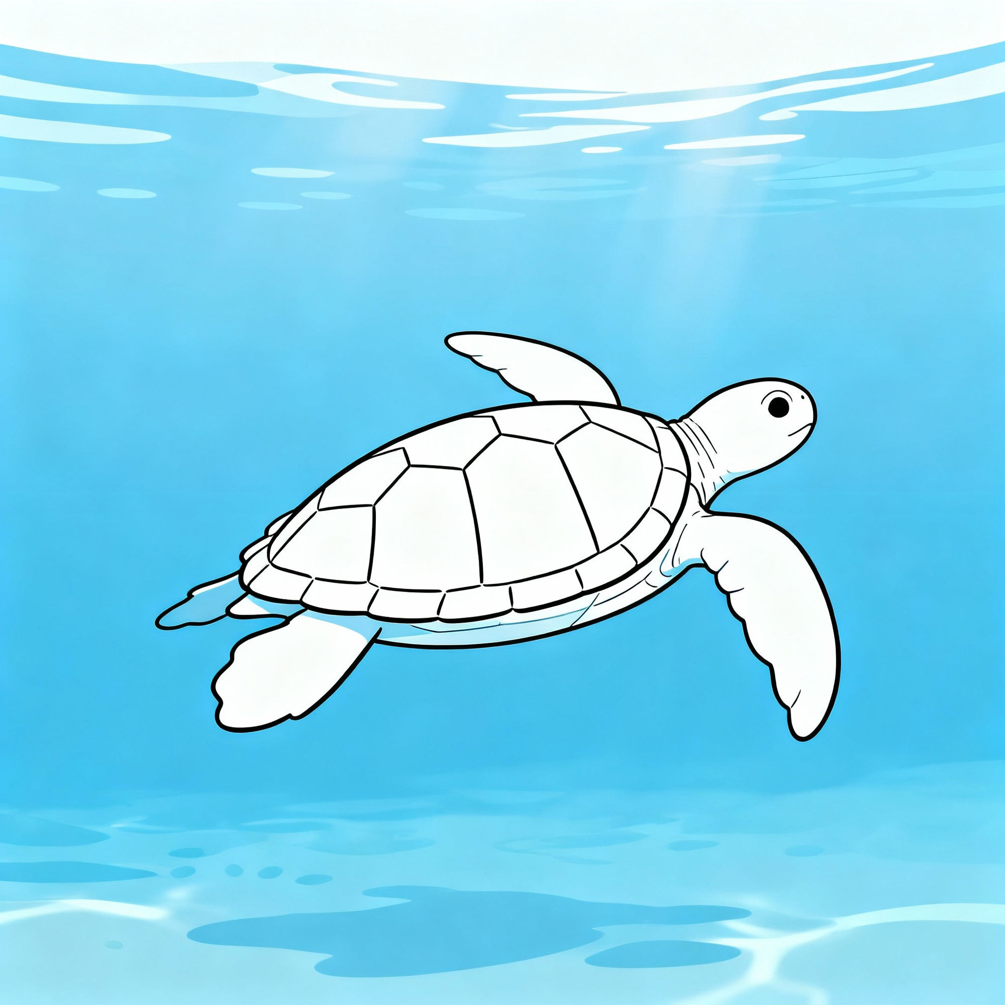 Sea Turtle Easy Drawing - AI Art Generator