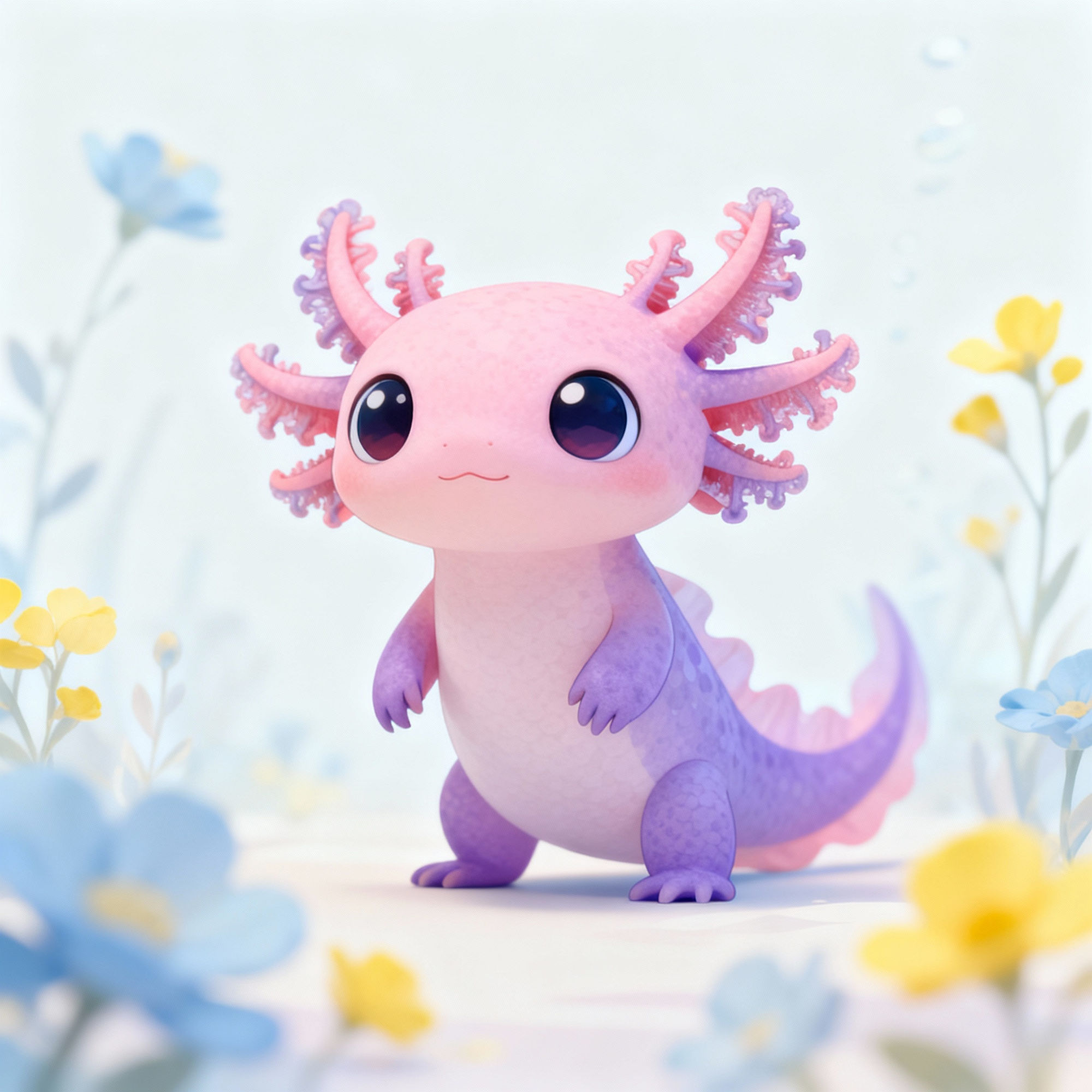 Cute Axolotl Drawings - AI Generated Art