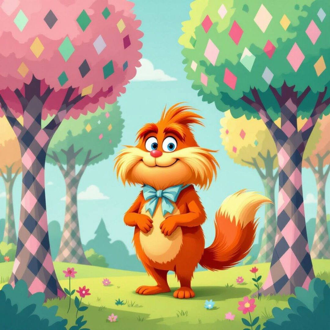 Generate Preppy Lorax Wallpaper With AI