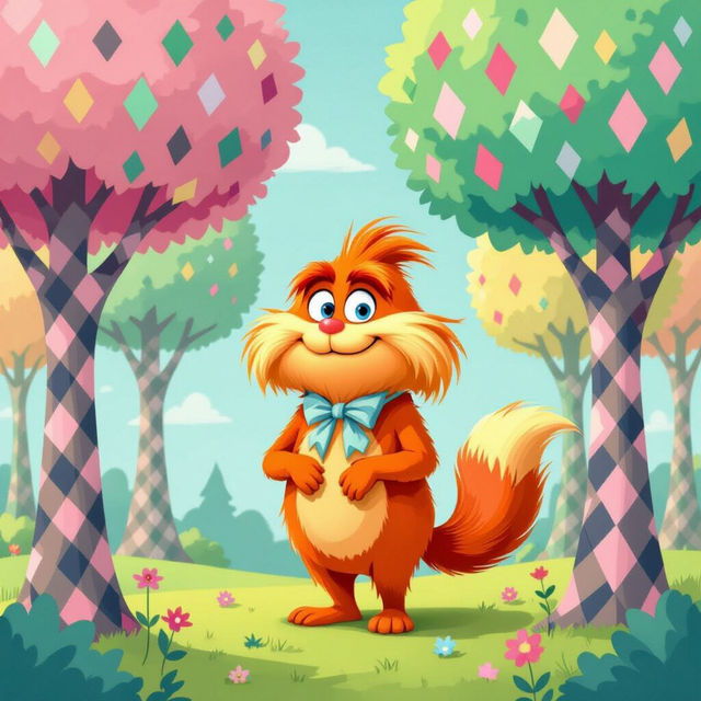 Generate Preppy Lorax Wallpaper With AI