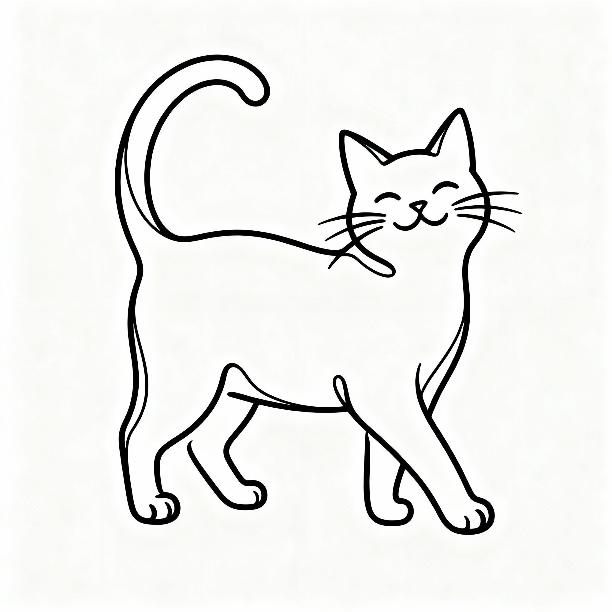 Easy Cat Line Drawings - AI Art Generator