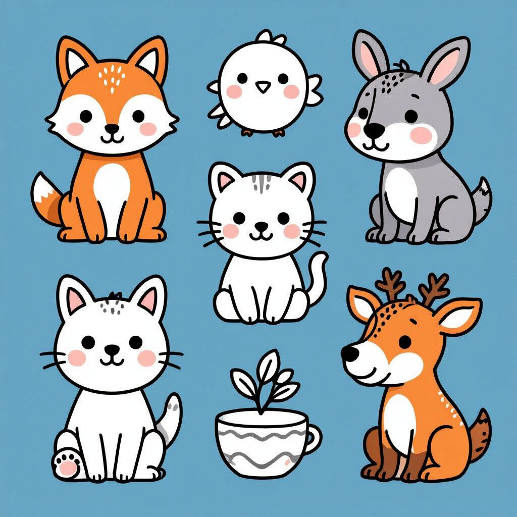 Cute Pictures To Trace - Easy AI Art For Tracing