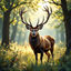 Realistic Deer Drawings - AI Generated Art Gallery