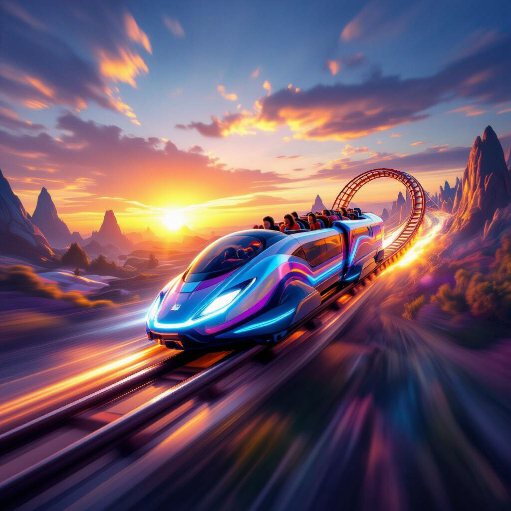 Roller Coaster Pictures - Create Your Own AI Art