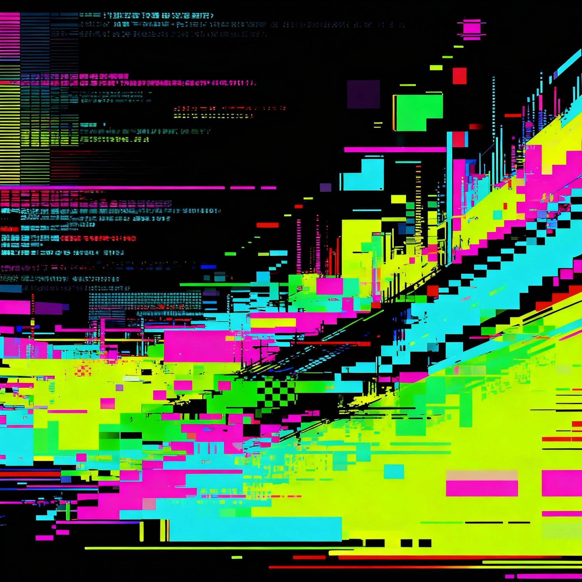 Glitch Drawing Art - Unique Creations By AI