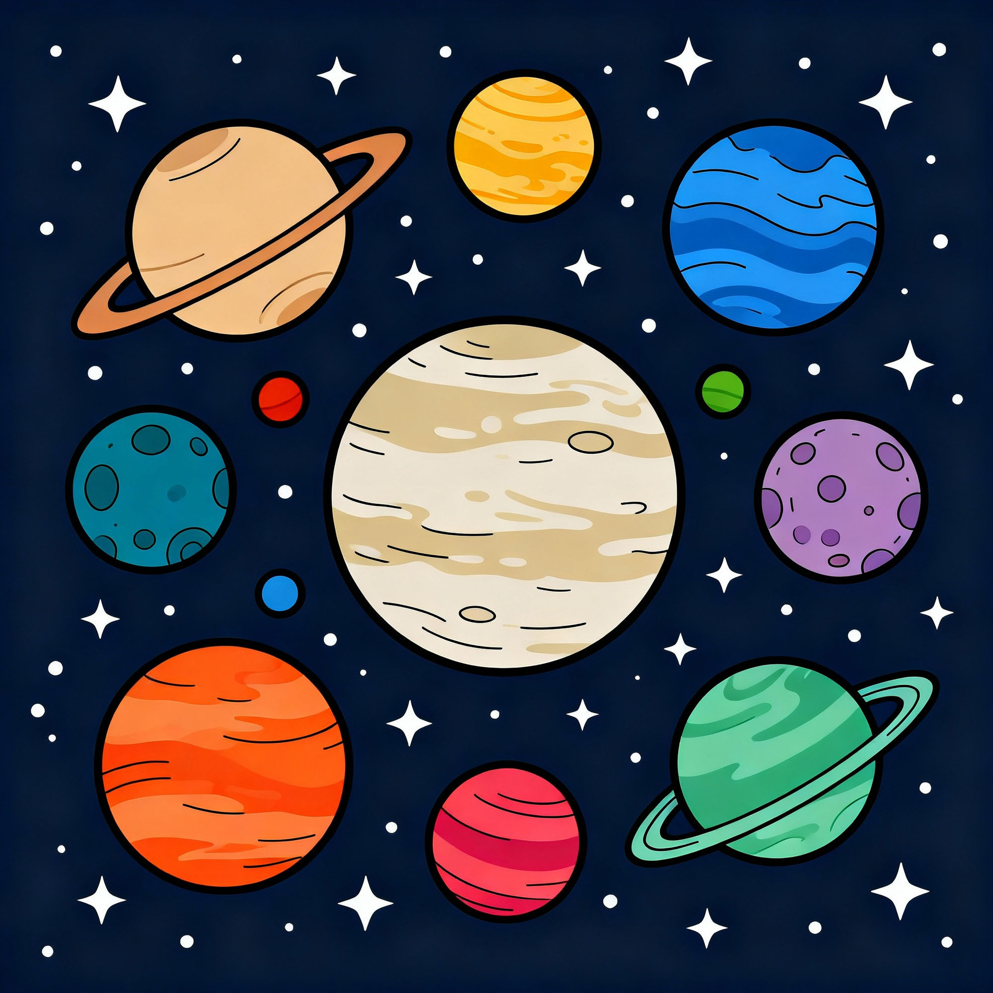 Easy Planet Drawings - Create Your Own With AI