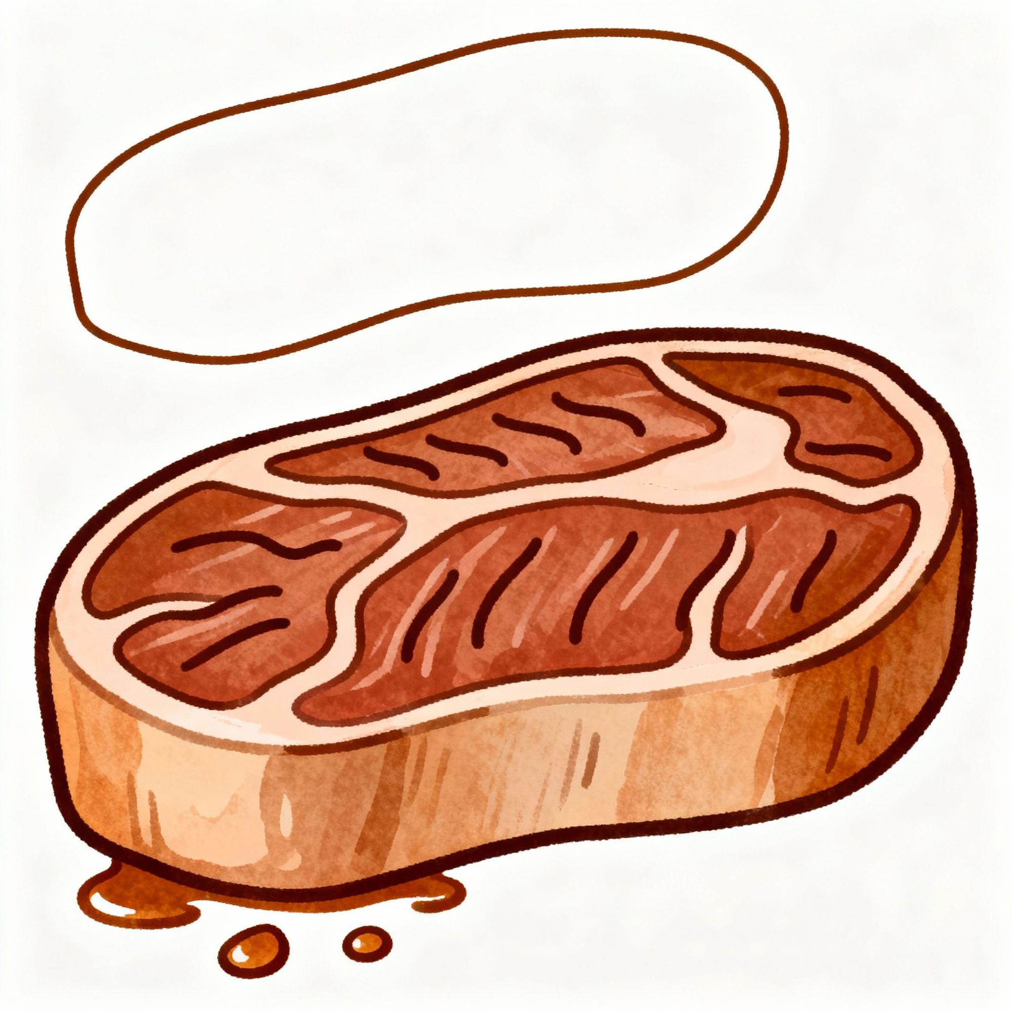 Easy Steak Drawing - Step-by-step AI Art