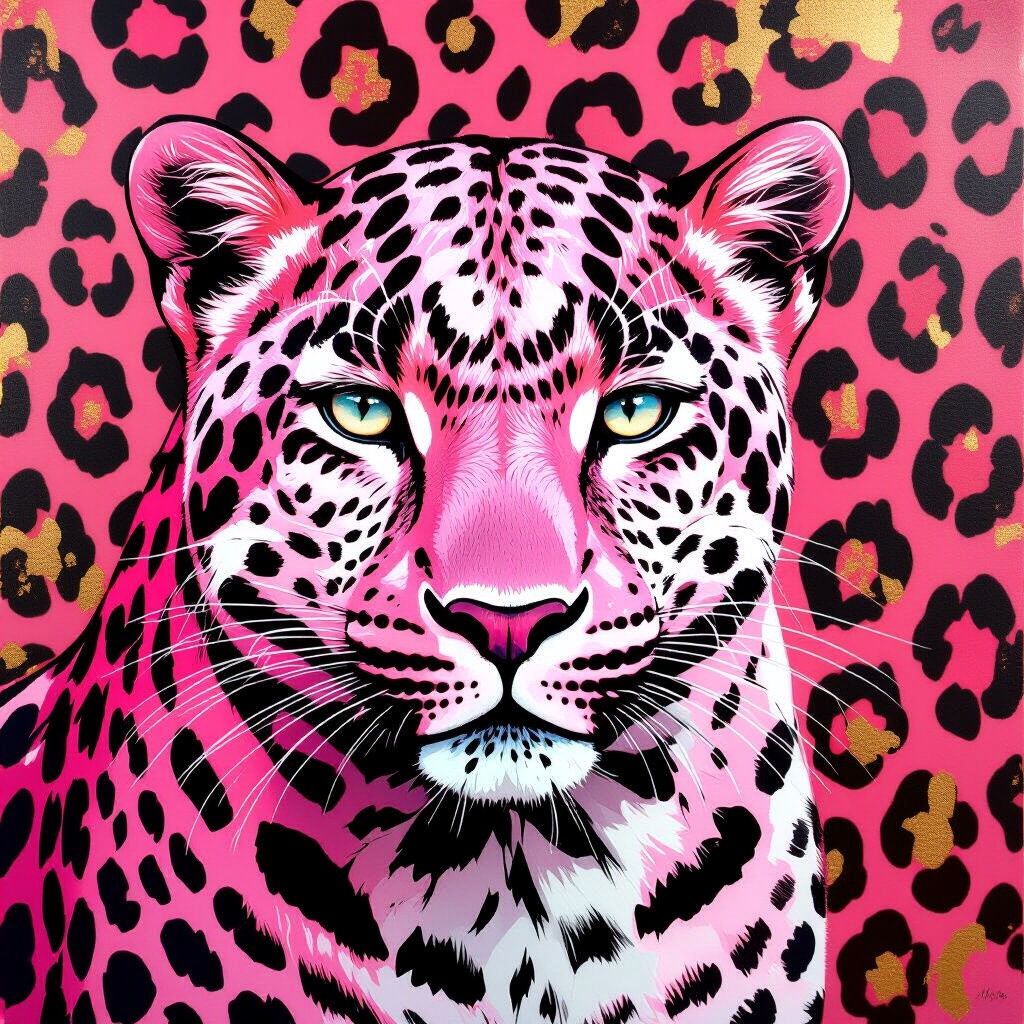 Pink Leopard Wallpaper - Create Your Own With AI