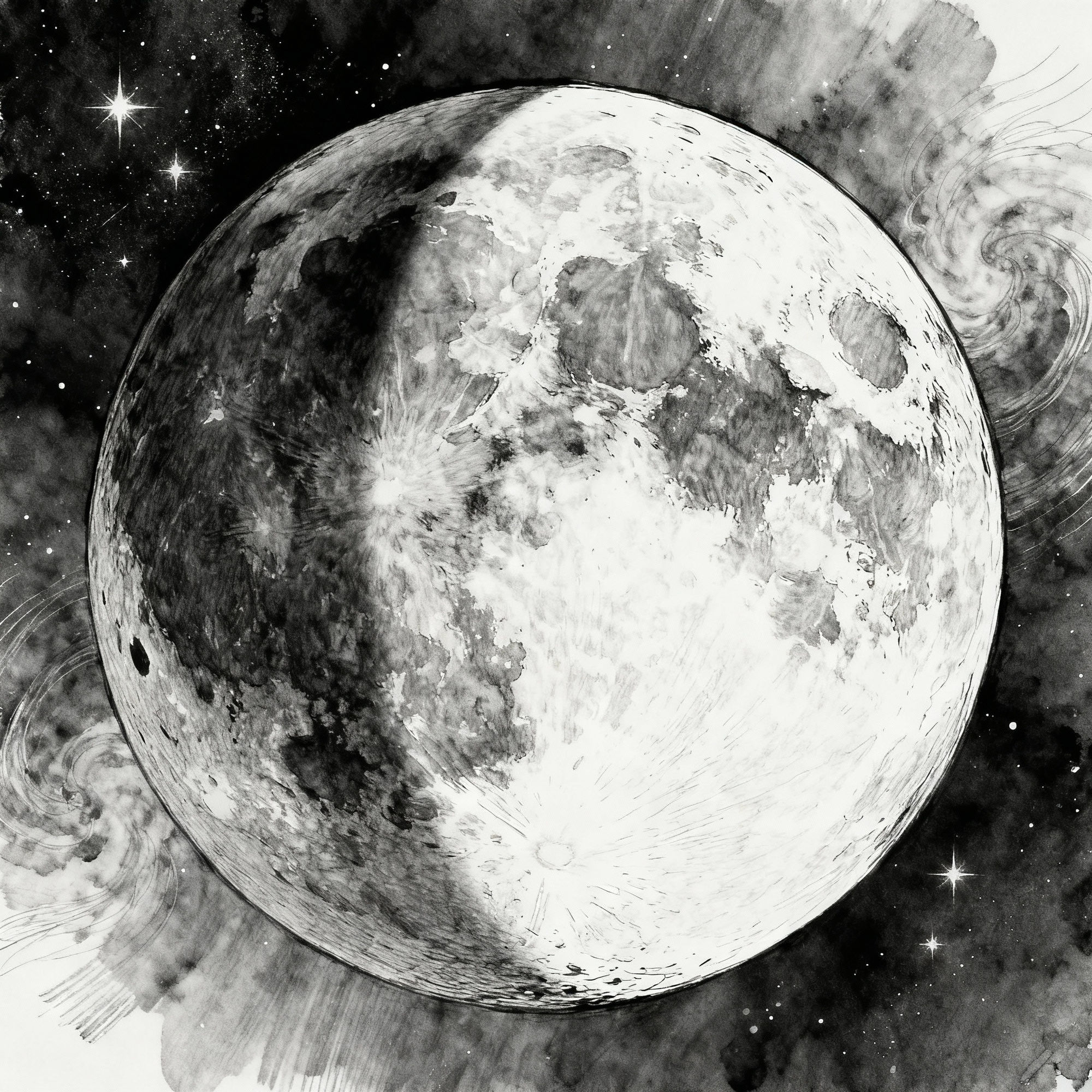 Lunar Eclipse Drawings - AI Art Gallery