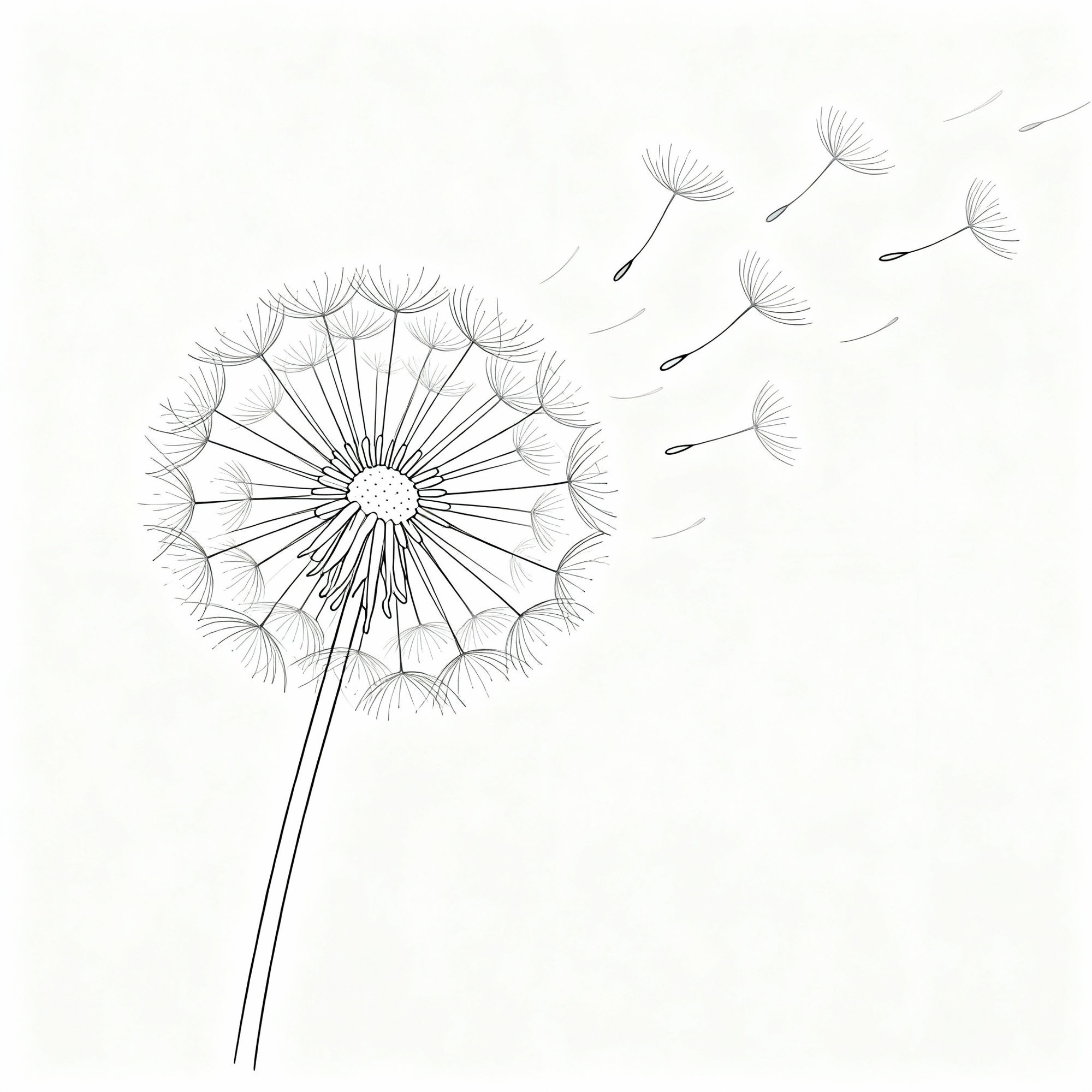 Easy Dandelion Drawings - Create Your Own AI Art