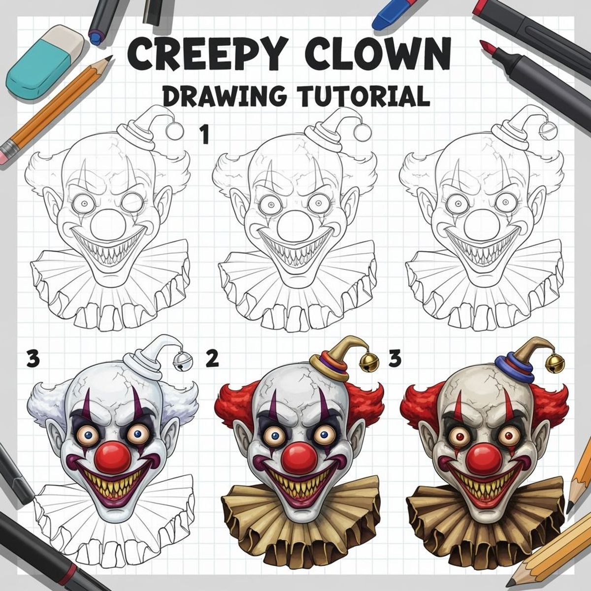 Spooky Scary Drawing Tutorials And Ideas