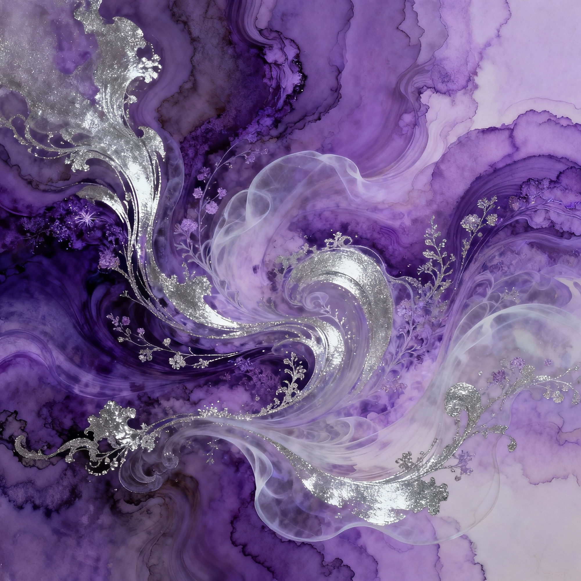 Purple Drawings - AI Art Gallery