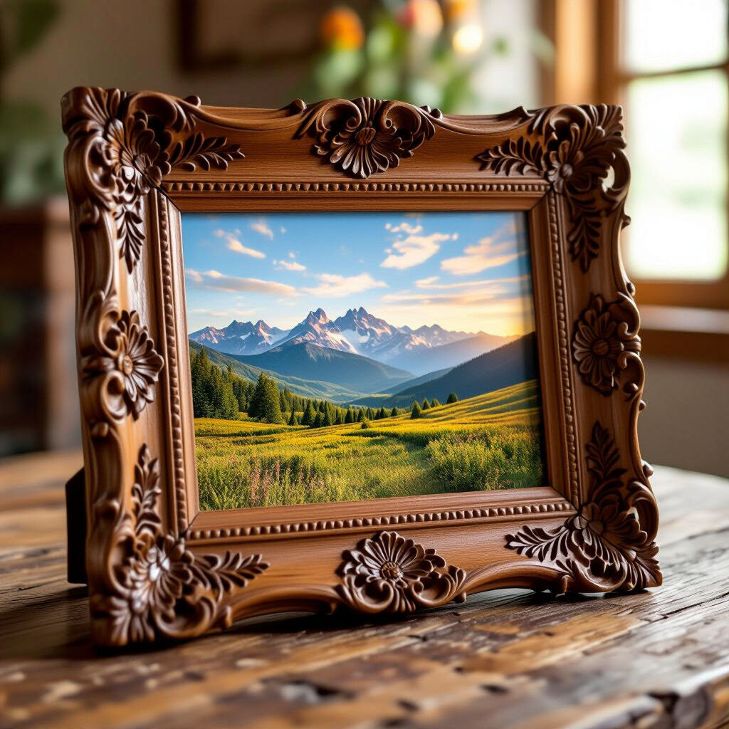 Custom Wood Picture Frames - AI Generated Designs