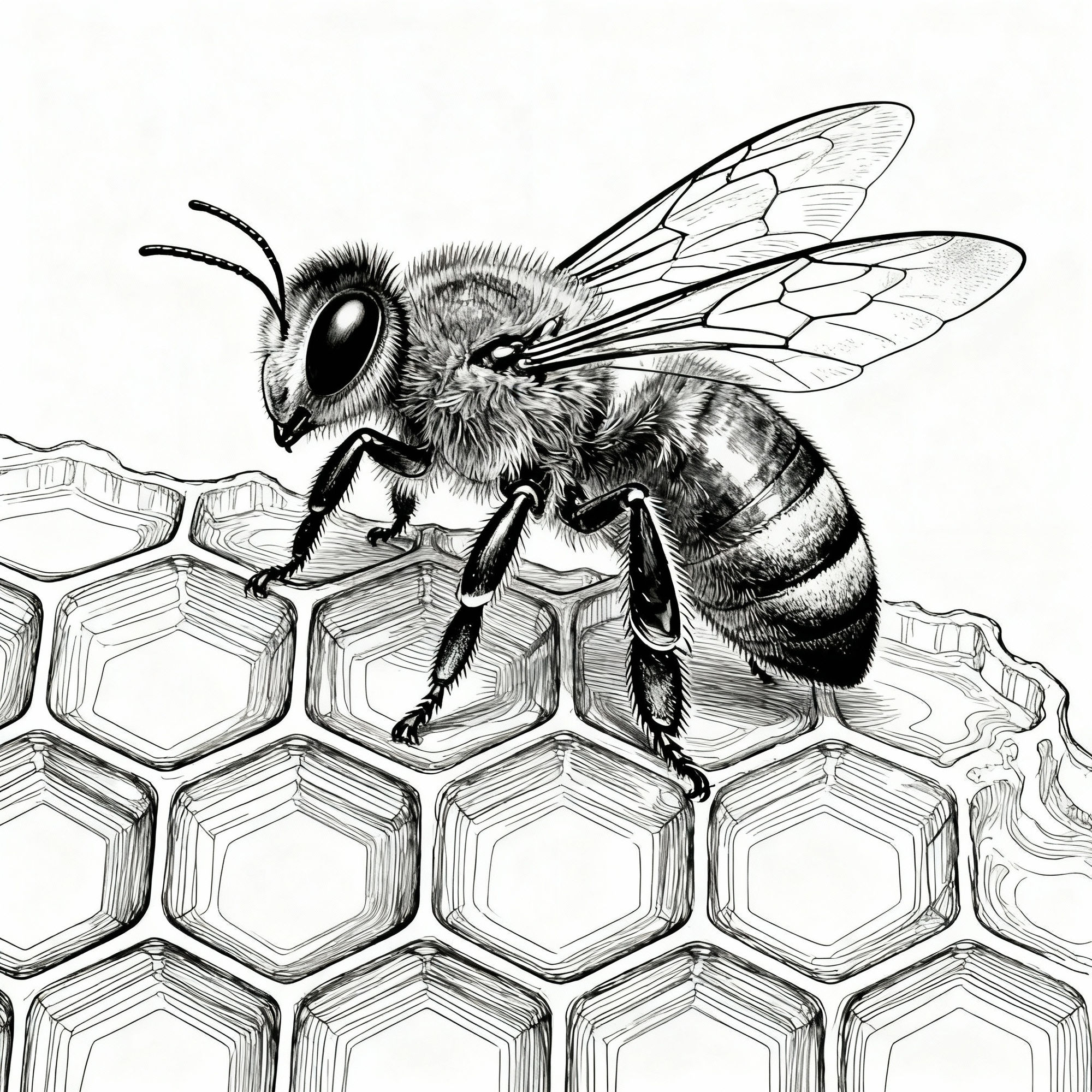 Honey Bee Drawings - AI Generated Art Gallery
