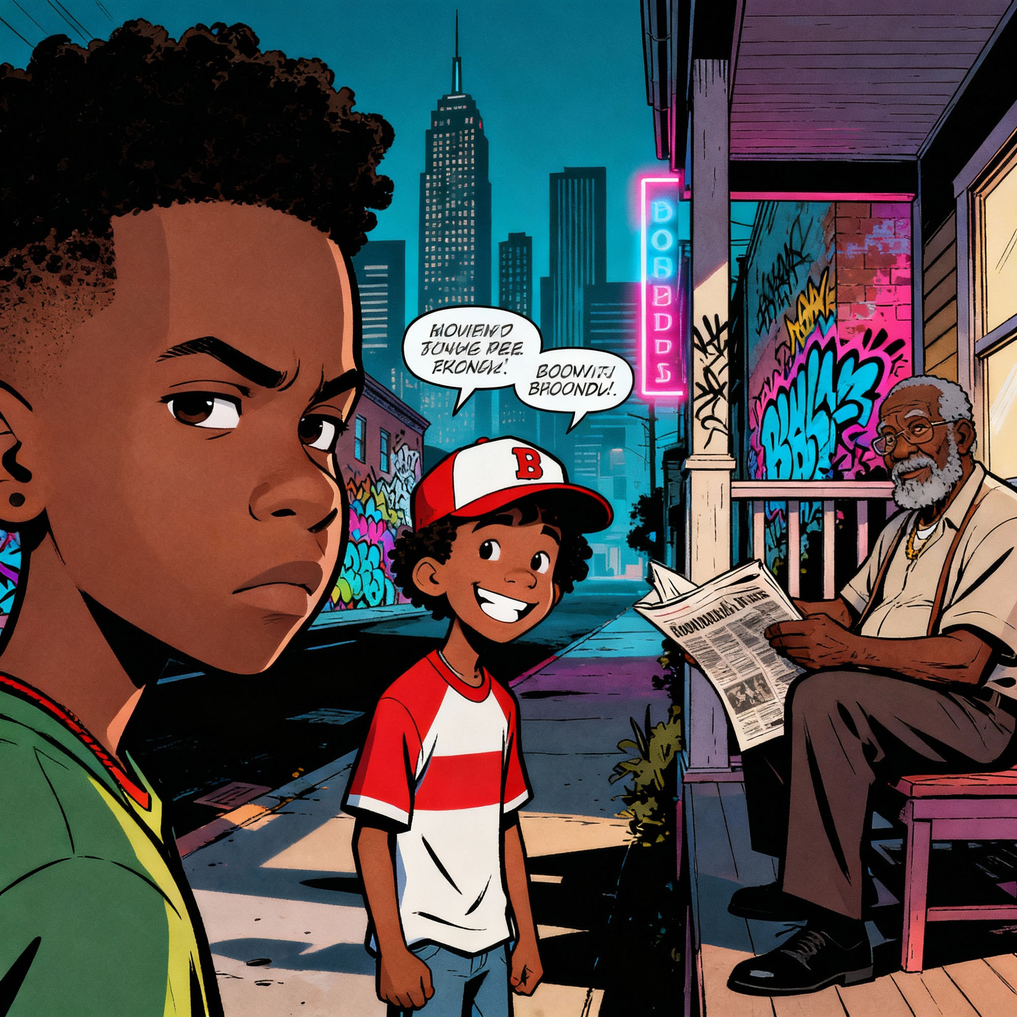 Boondocks Art Style - AI Generated Art