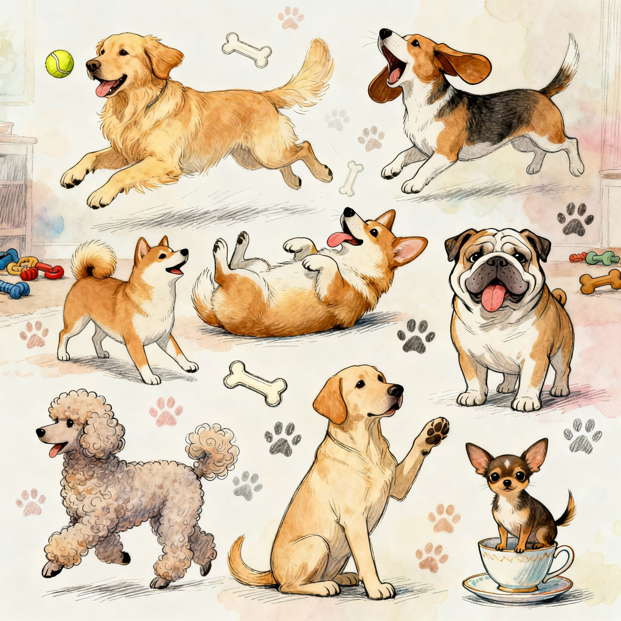 Cute Dog Drawings - AI Art Gallery | Nightcafe