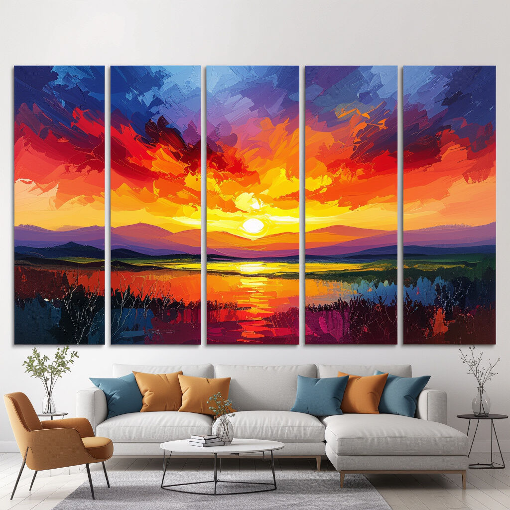 5 Piece Wall Art - AI Generated Designs