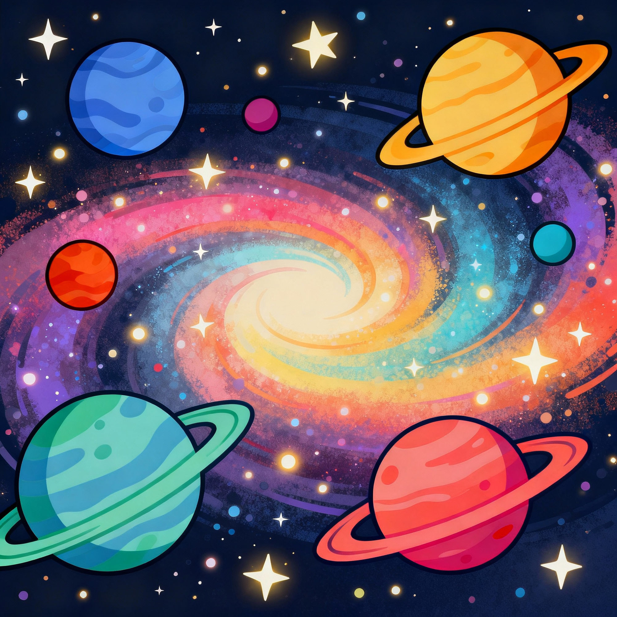 Solar System Drawings - Create Your Own AI Art