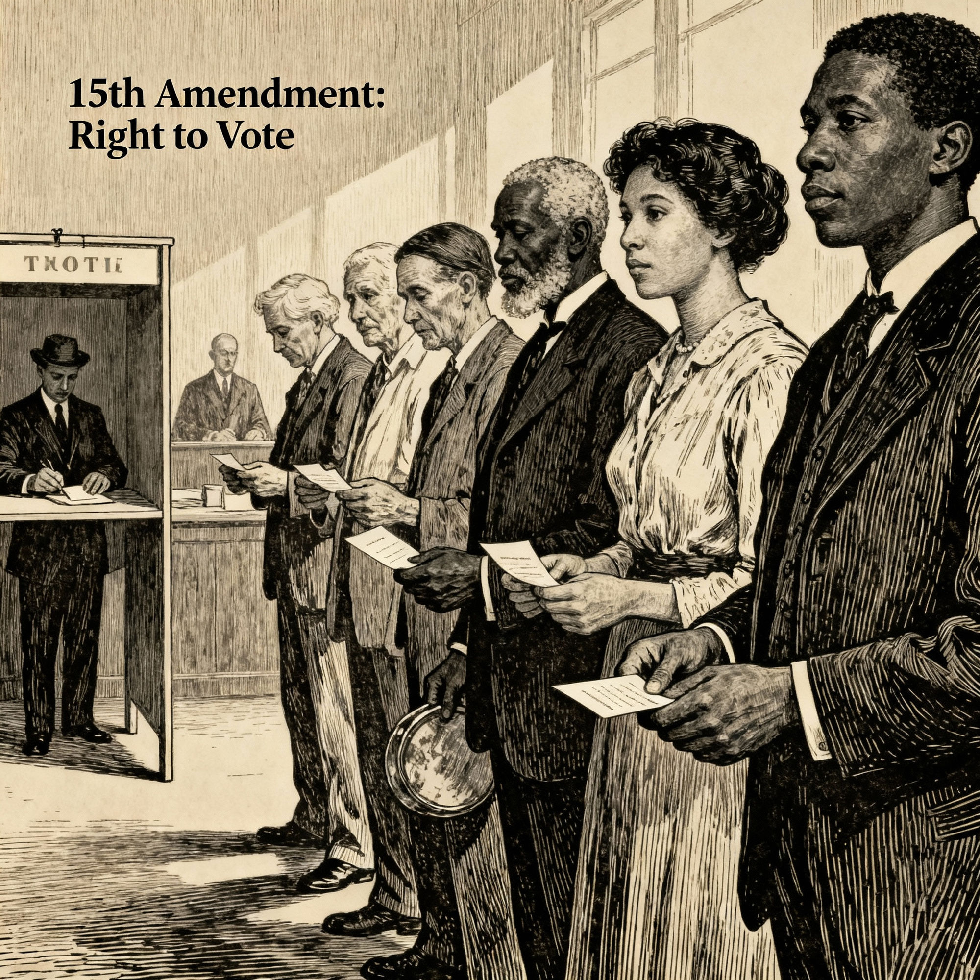 15th Amendment Drawings - AI Generated Art