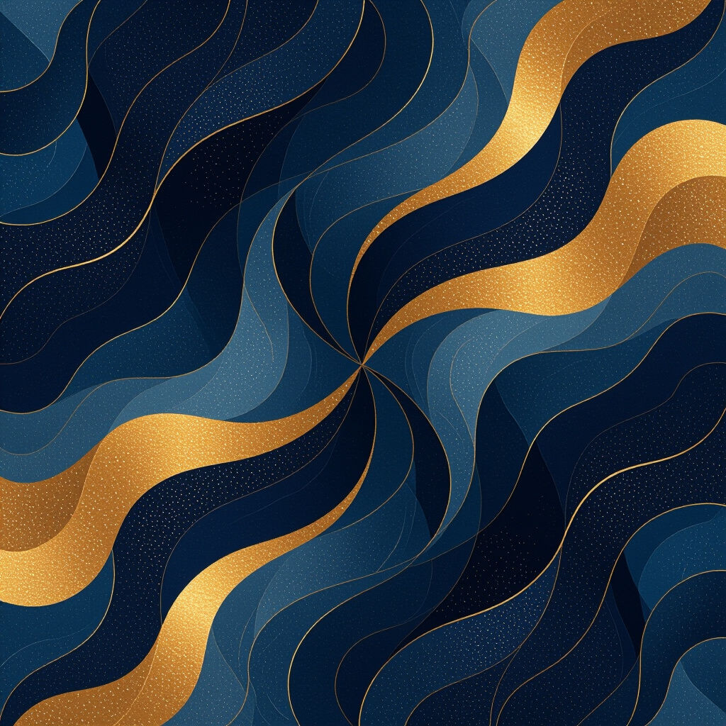 Blue And Gold Wallpapers - AI Generated Designs