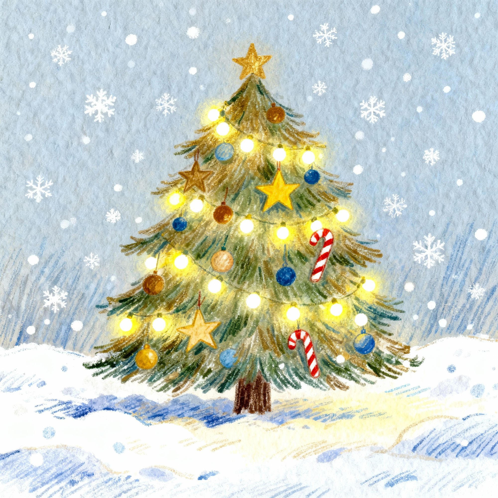 Drawings Of Christmas Trees - AI Generated Christmas Art
