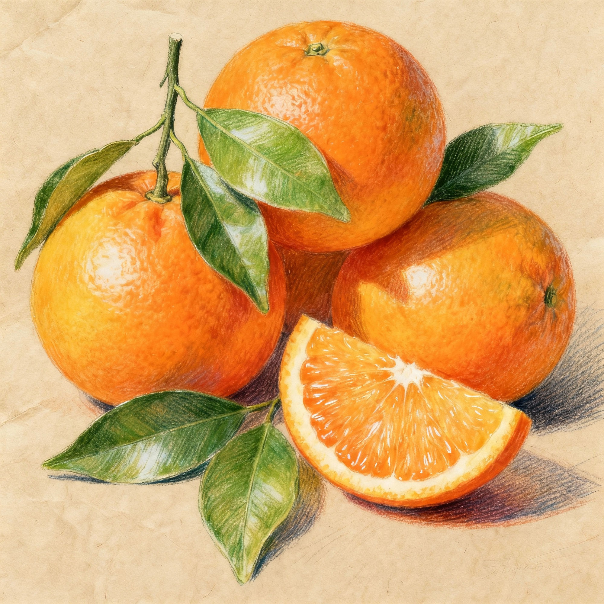 Oranges Drawing Gallery - AI Art