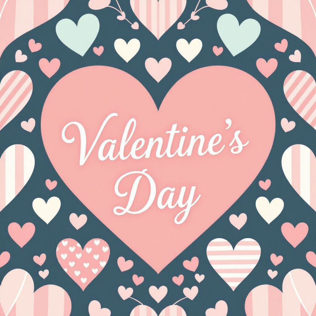 Valentine's Day Wallpaper - Preppy Style AI Art