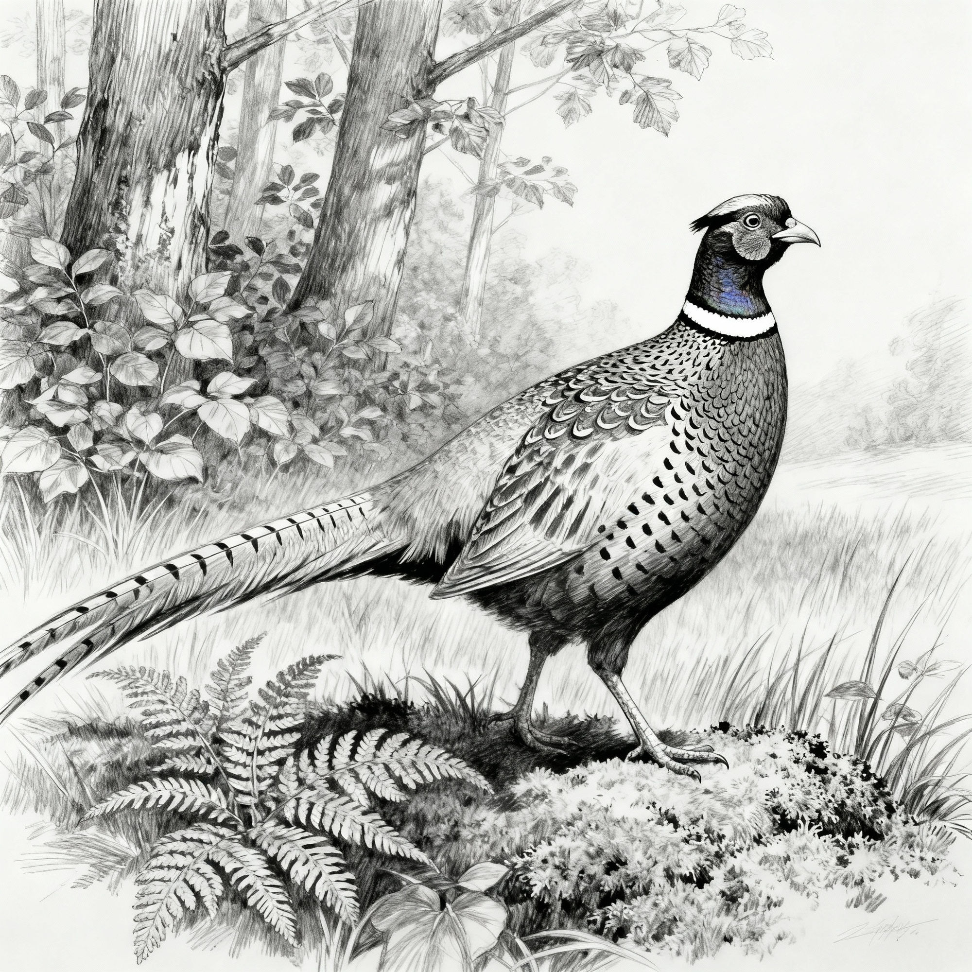 Pheasant Drawing - Create Stunning Bird Art With AI